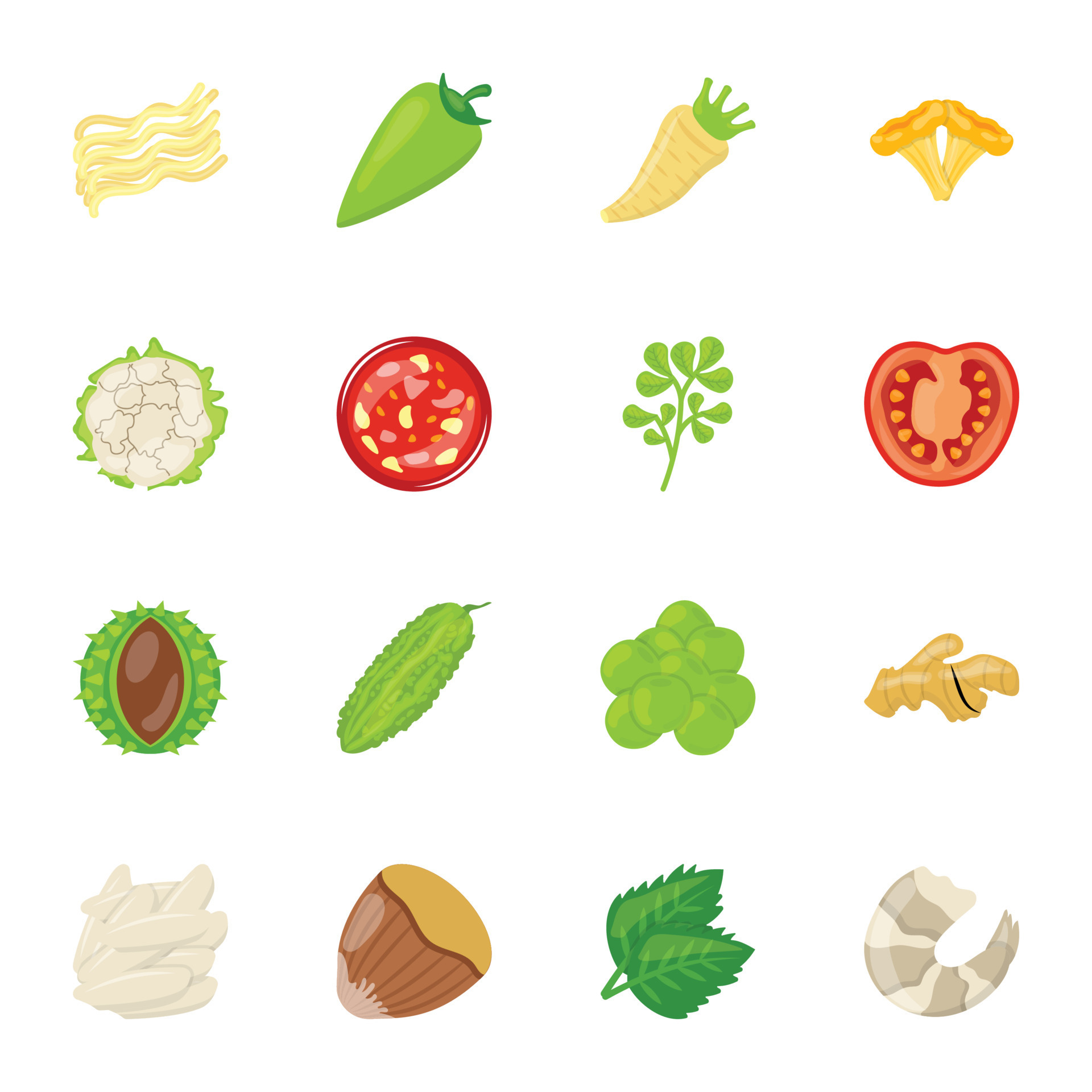 Food Ingredients Icon Pack 24451144 Vector Art at Vecteezy