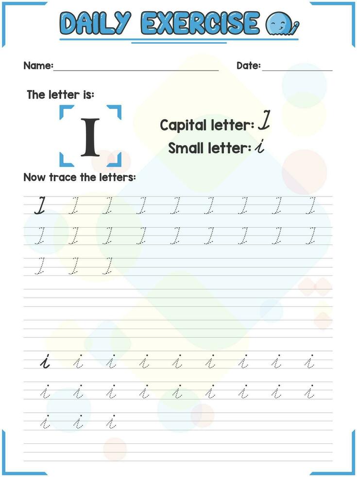 Cursive Alphabet Letter Tracing Practice and Handwriting Exercise for ...