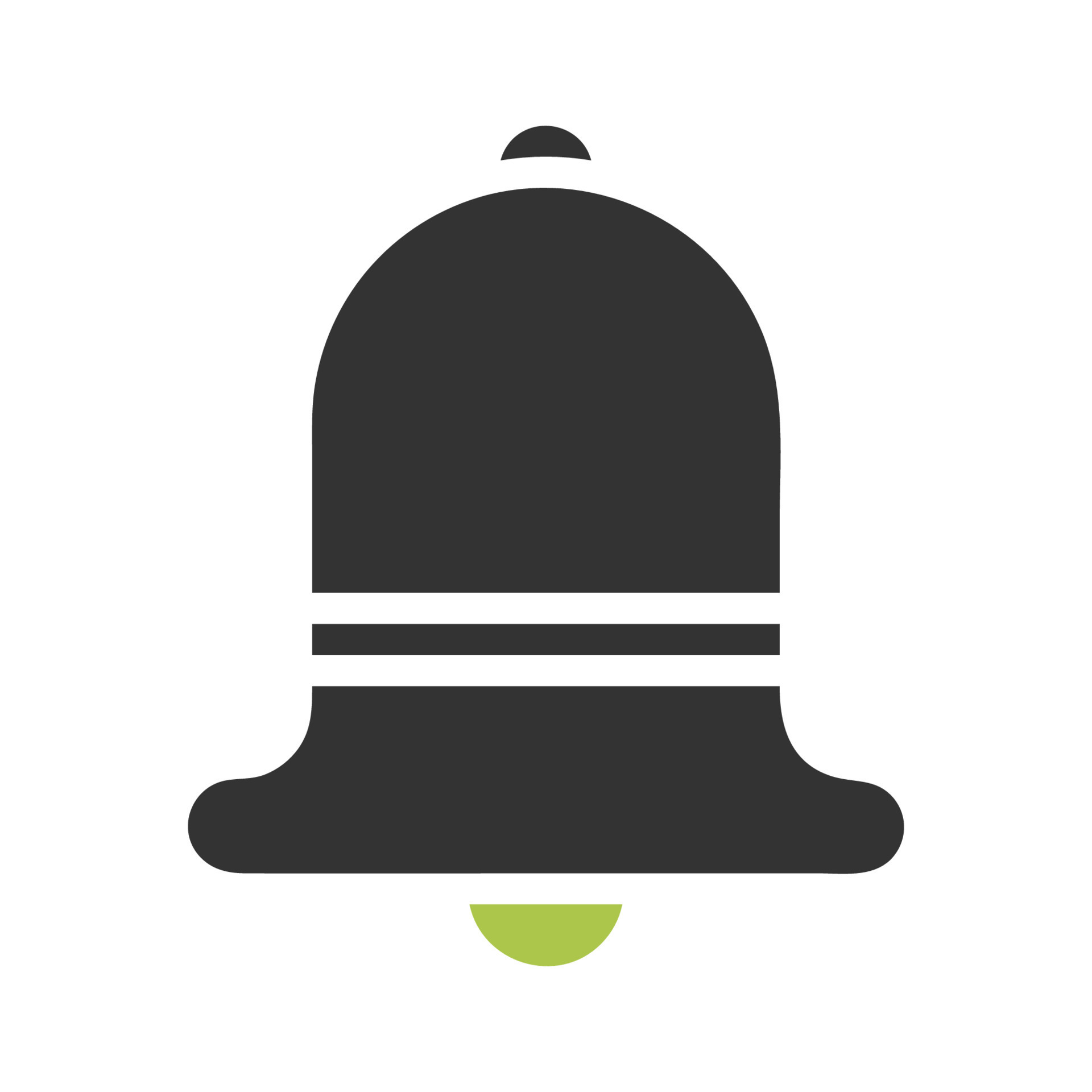 Bell icon solid green grey colour easter symbol illustration. 24453939 ...