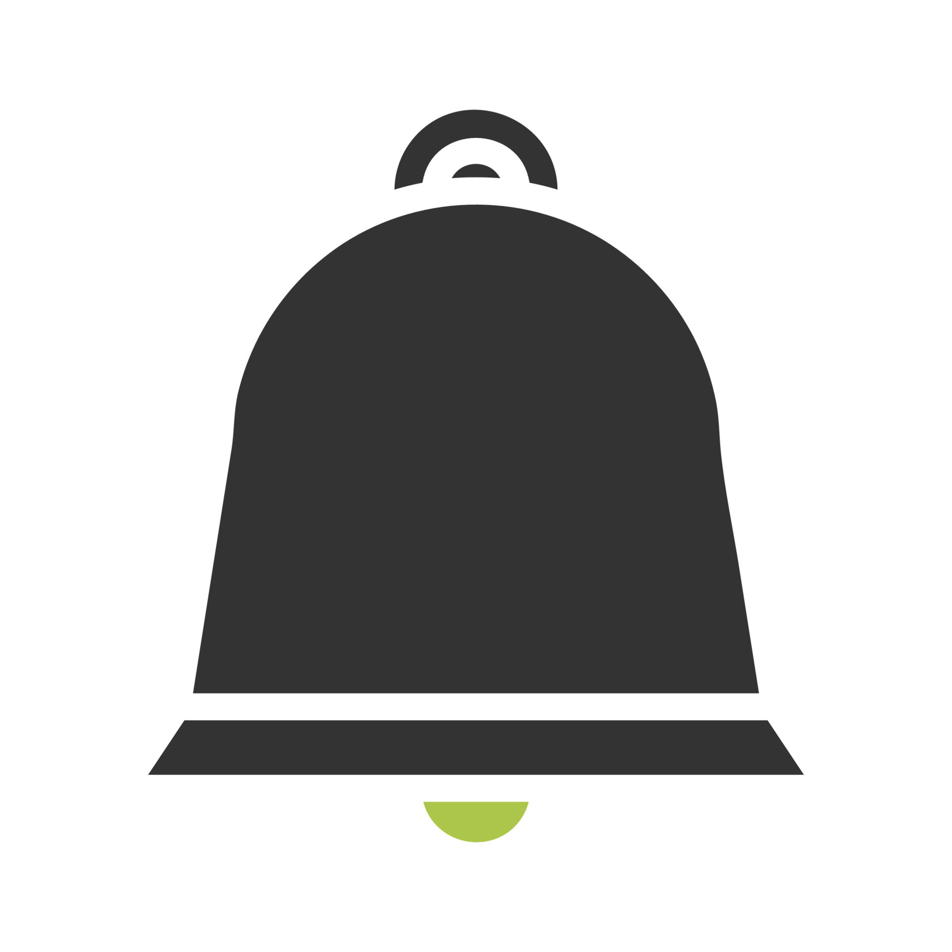 Bell icon solid green grey colour easter symbol illustration. 24454013 ...