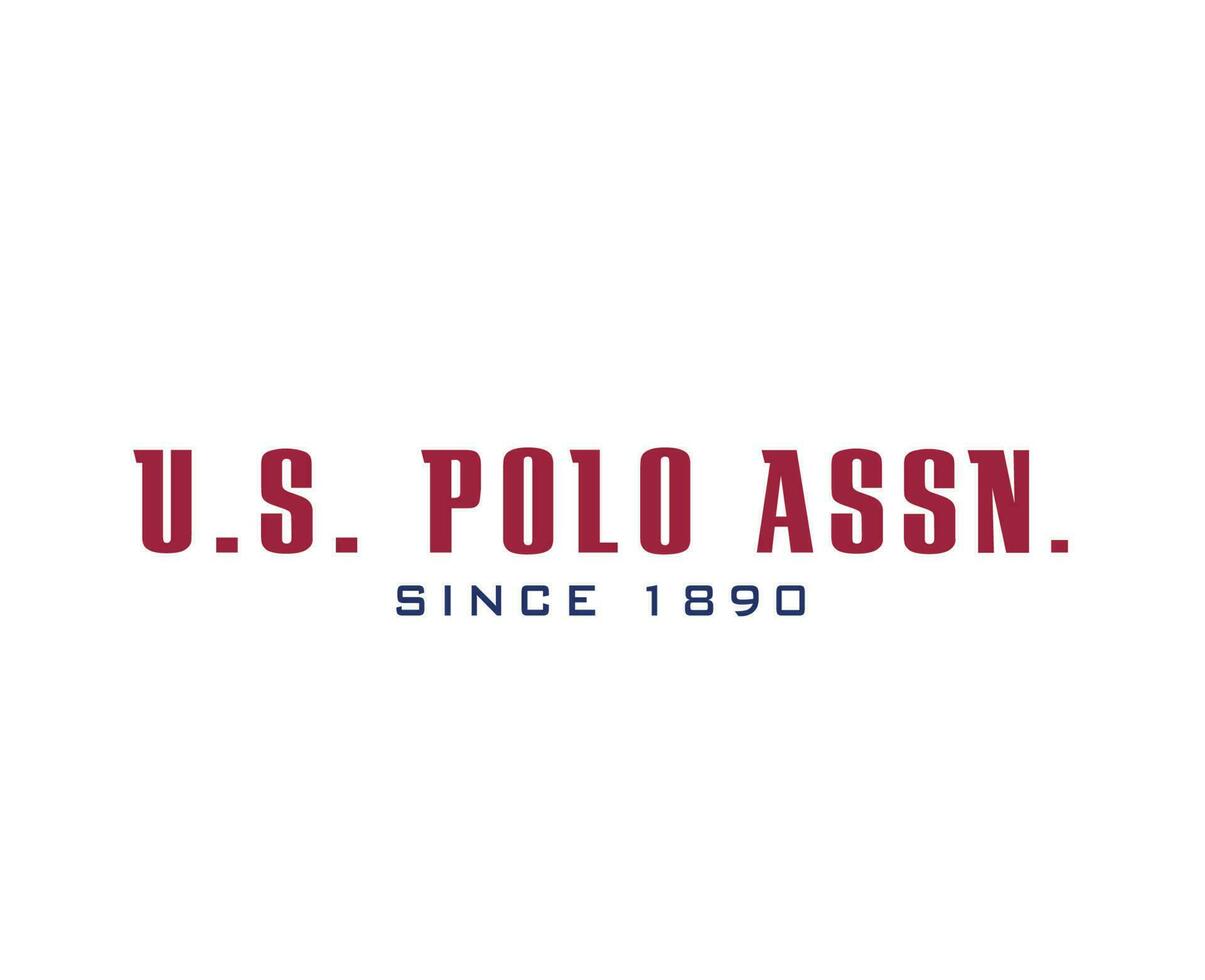 Us Polo Assn Brand Symbol Logo Name Red And Blue Clothes Design Icon Abstract Vector ...