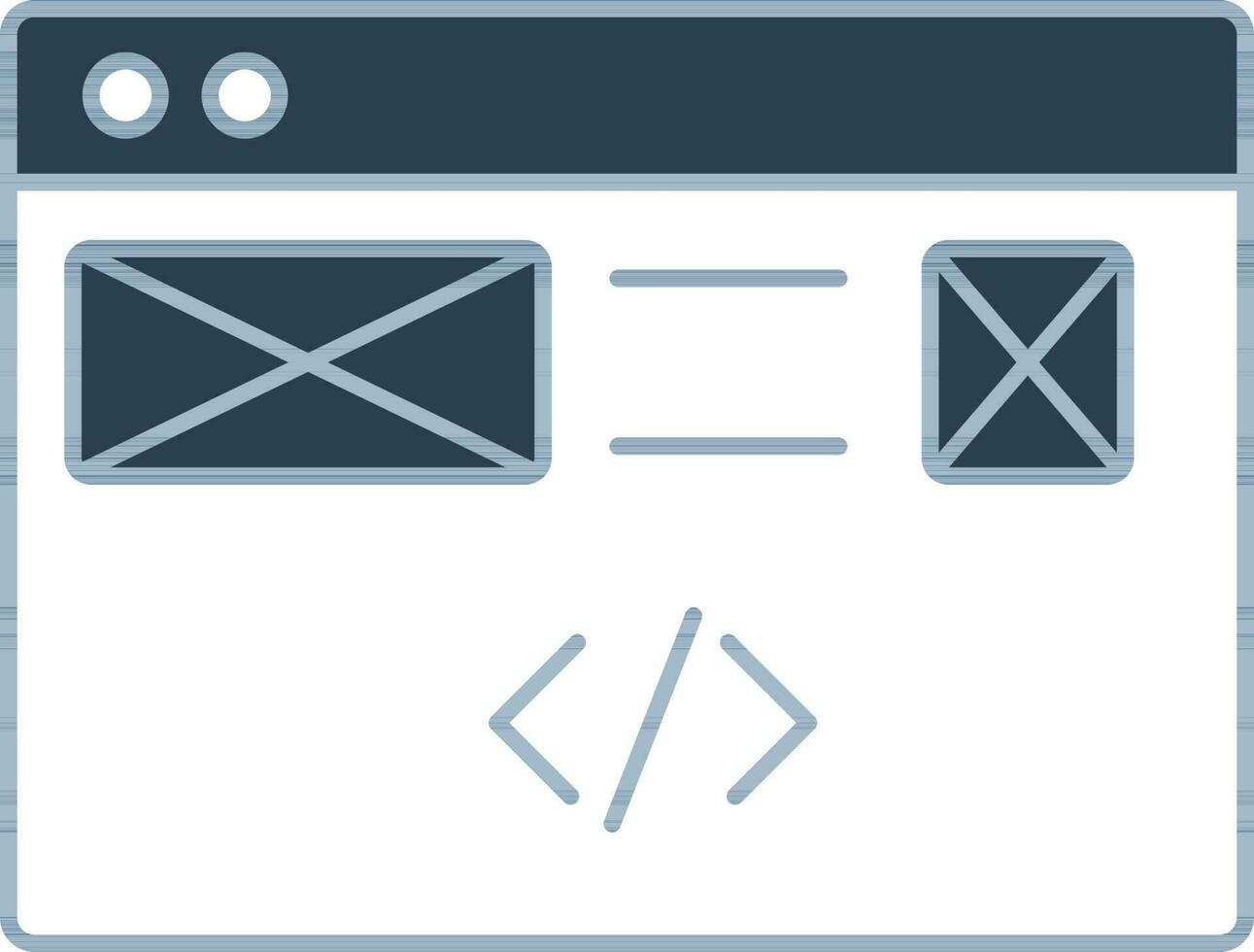 Blue and White Web Development Icon in Flat Style. 24455895 Vector Art ...