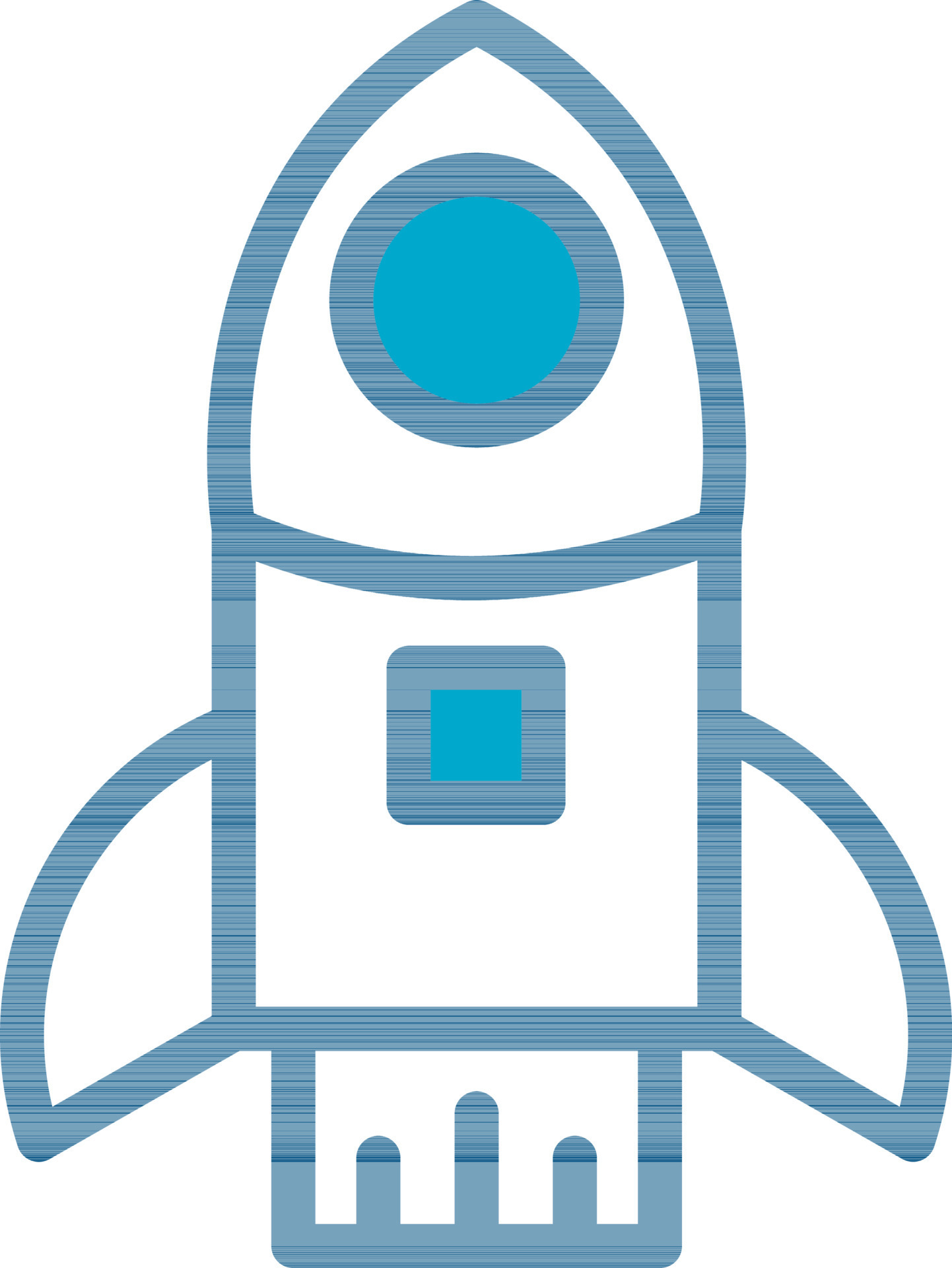 Rocket Icon In Blue And White Color. 24456277 Vector Art at Vecteezy