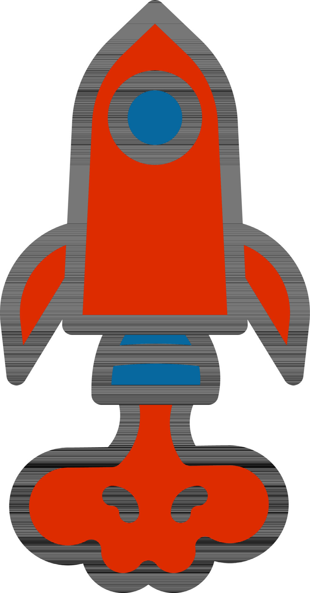 Isolated Rocket Icon In Blue And Red Color. 24456362 Vector Art at Vecteezy