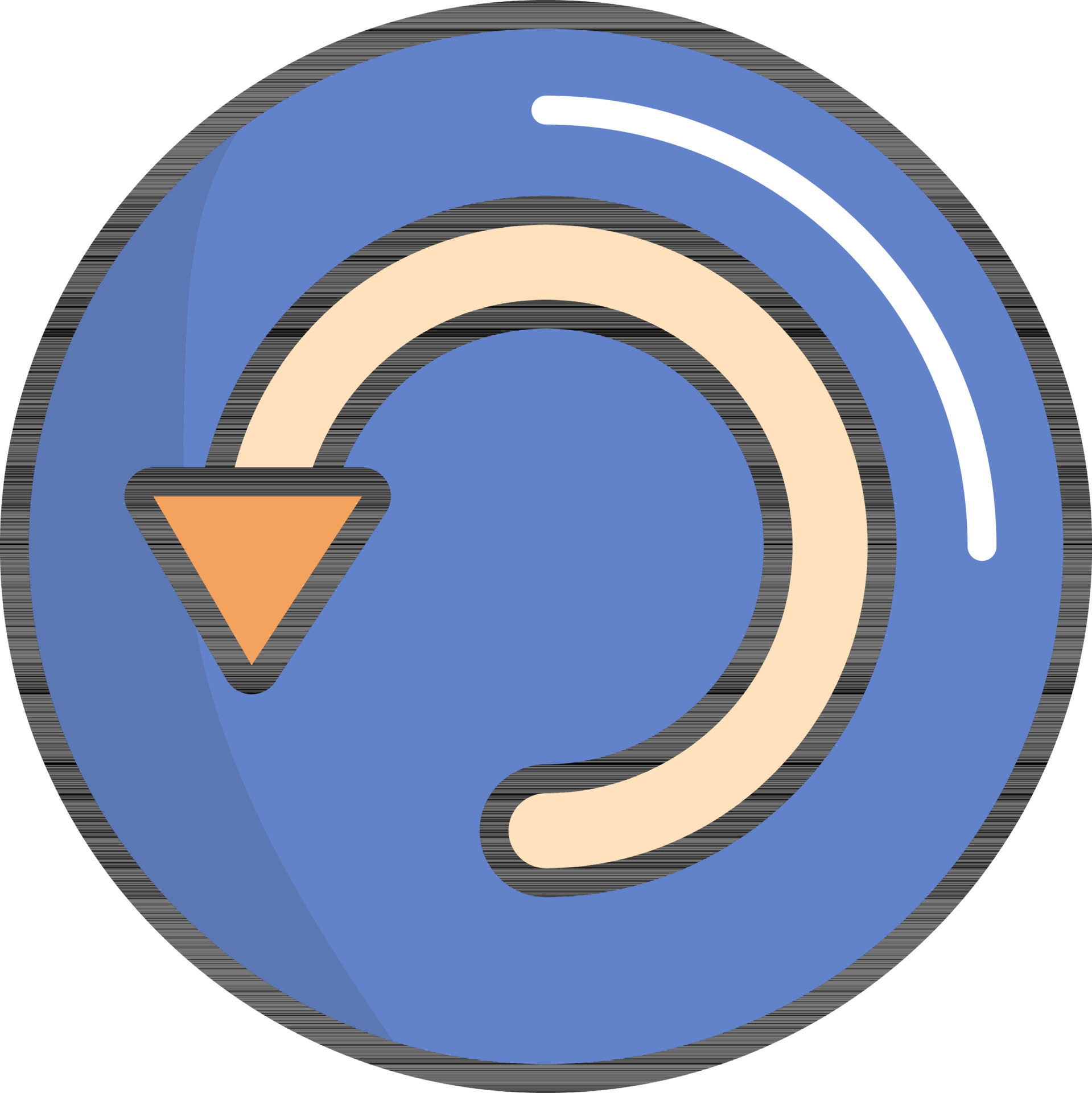 Reload Button Orange And Blue Icon Or Symbol. 24458879 Vector Art at ...