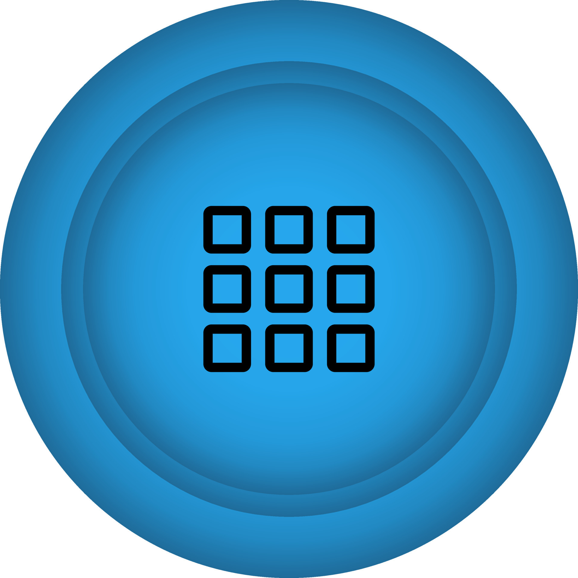Grid Button Blue Icon In Flat Style 24458954 Vector Art At Vecteezy