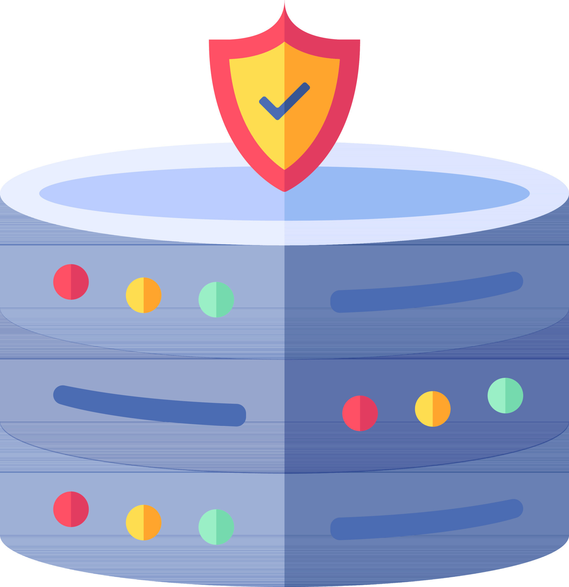Colorful Database Security Shield Icon 24458988 Vector Art At Vecteezy