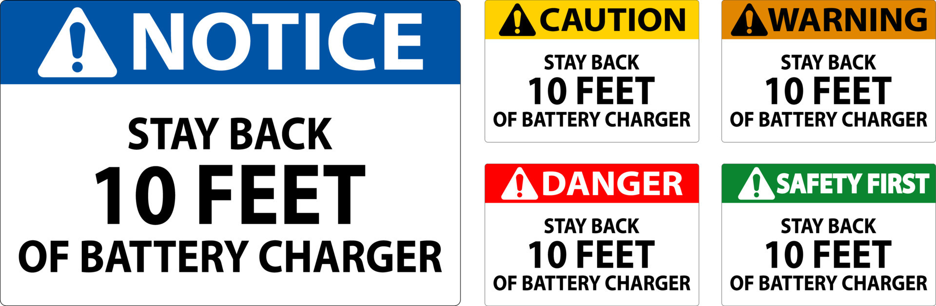Caution Sign Stay Back 10 Feet Of Battery Charger 24459262 Vector Art ... Caution Sign Stay Back 10 Feet Of Battery Charger 24459262 Vector Art ...
