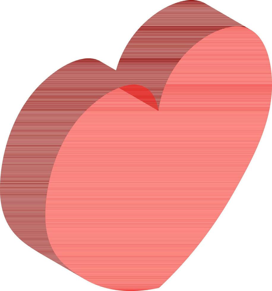 Isometric heart icon in red color. 24459713 Vector Art at Vecteezy