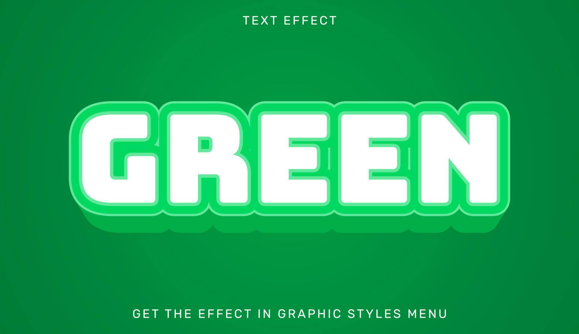 Green editable text effect in 3d style 24460076 Vector Art at Vecteezy