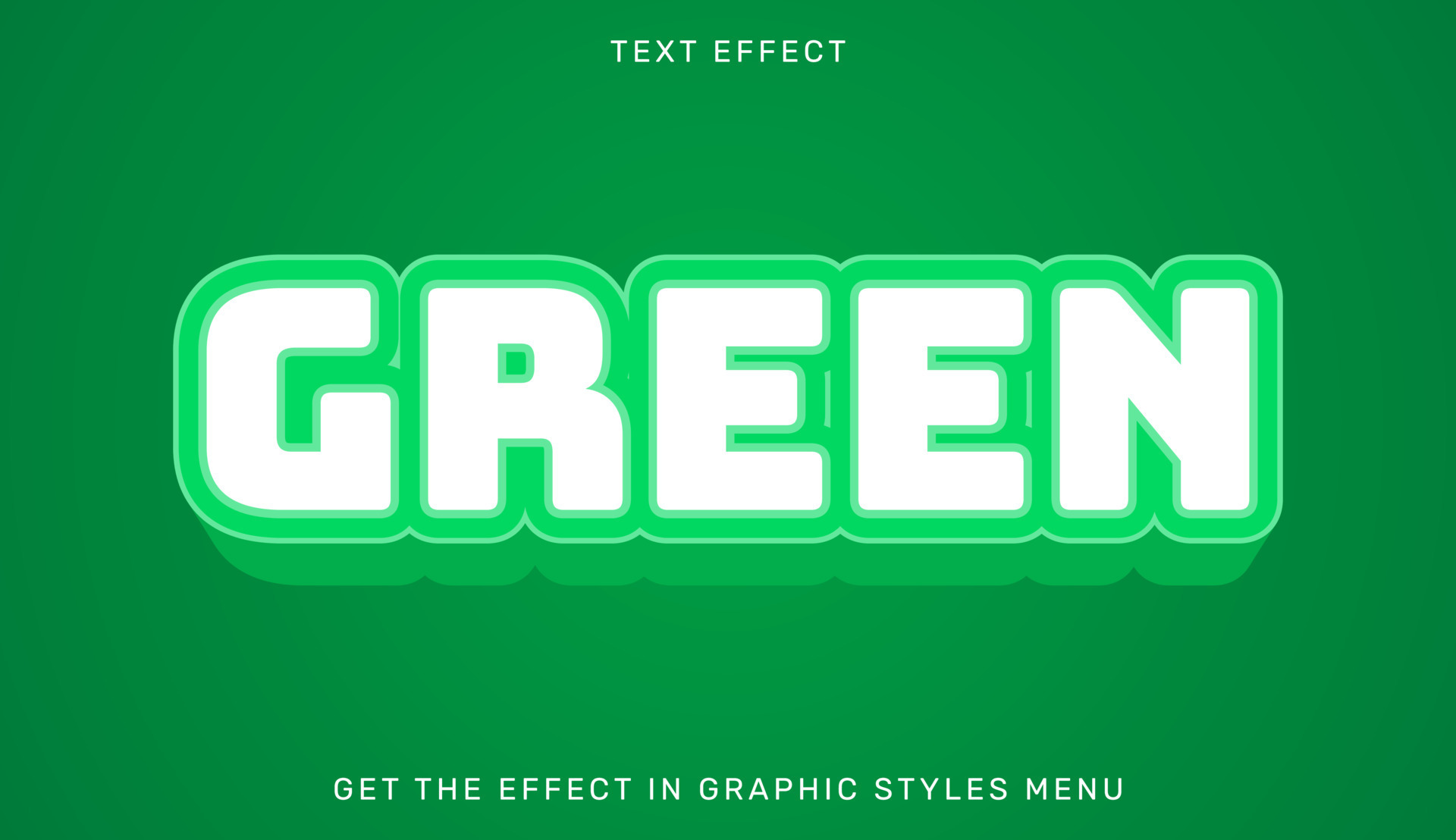 Green editable text effect in 3d style 24460076 Vector Art at Vecteezy