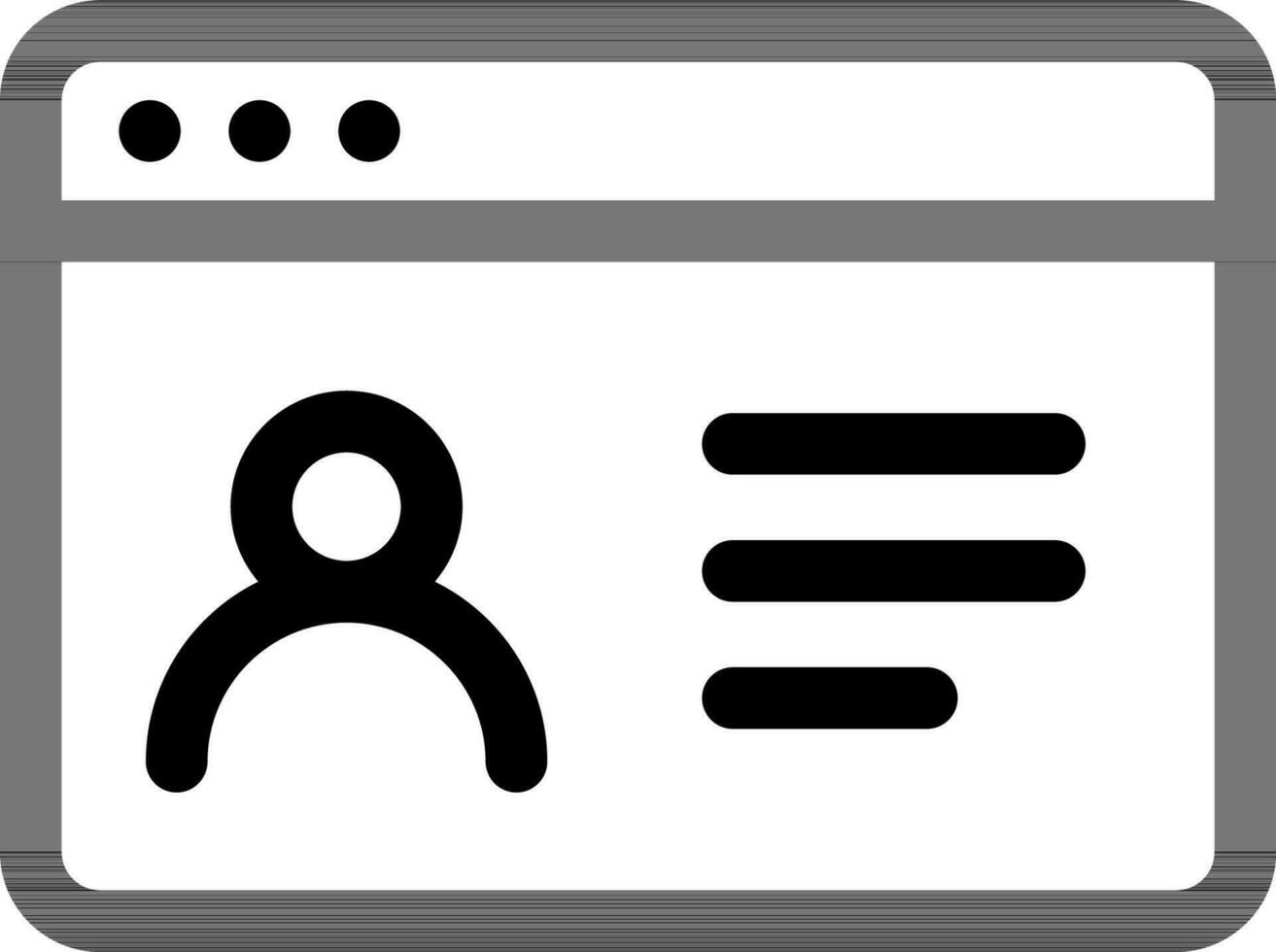 Line art illustration of user profile web page icon. 24460201 Vector ...