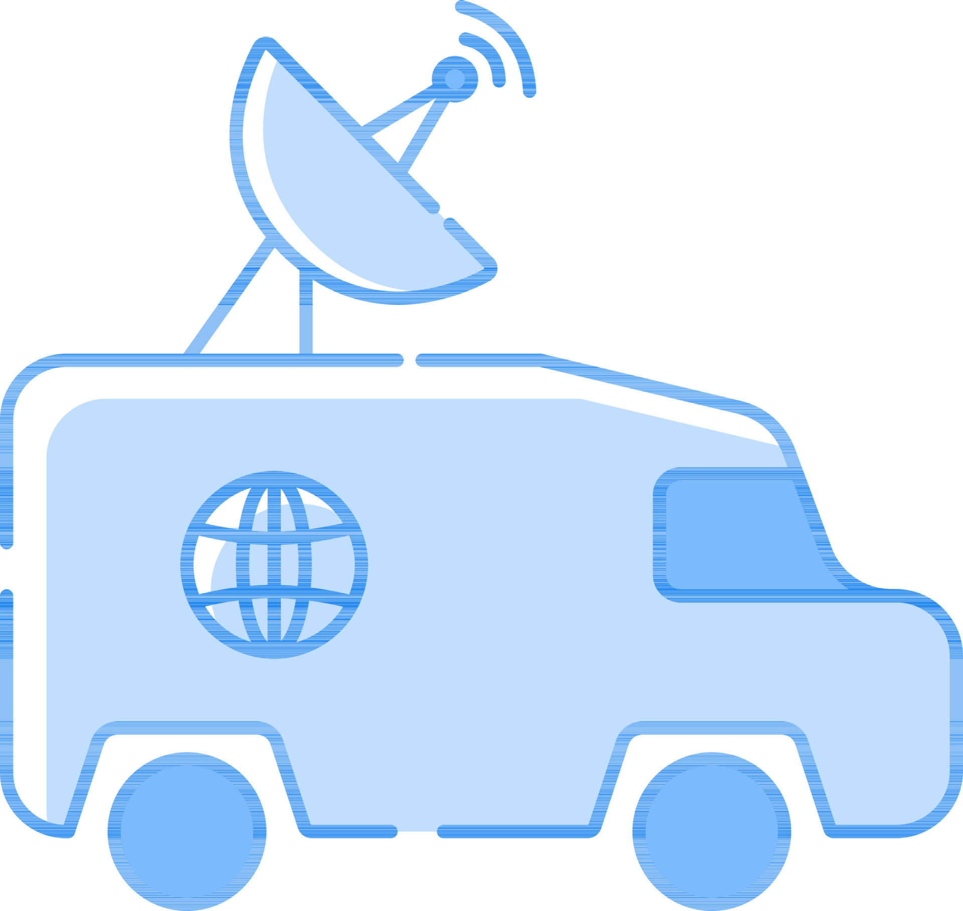 International Broadcasting Van Blue Icon. 24461060 Vector Art at Vecteezy