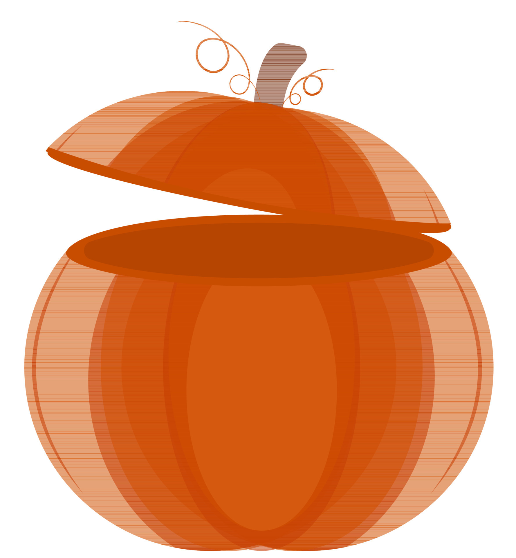 Pumpkin With Open Lid Element In Orange Color. 24461330 Vector Art at ...