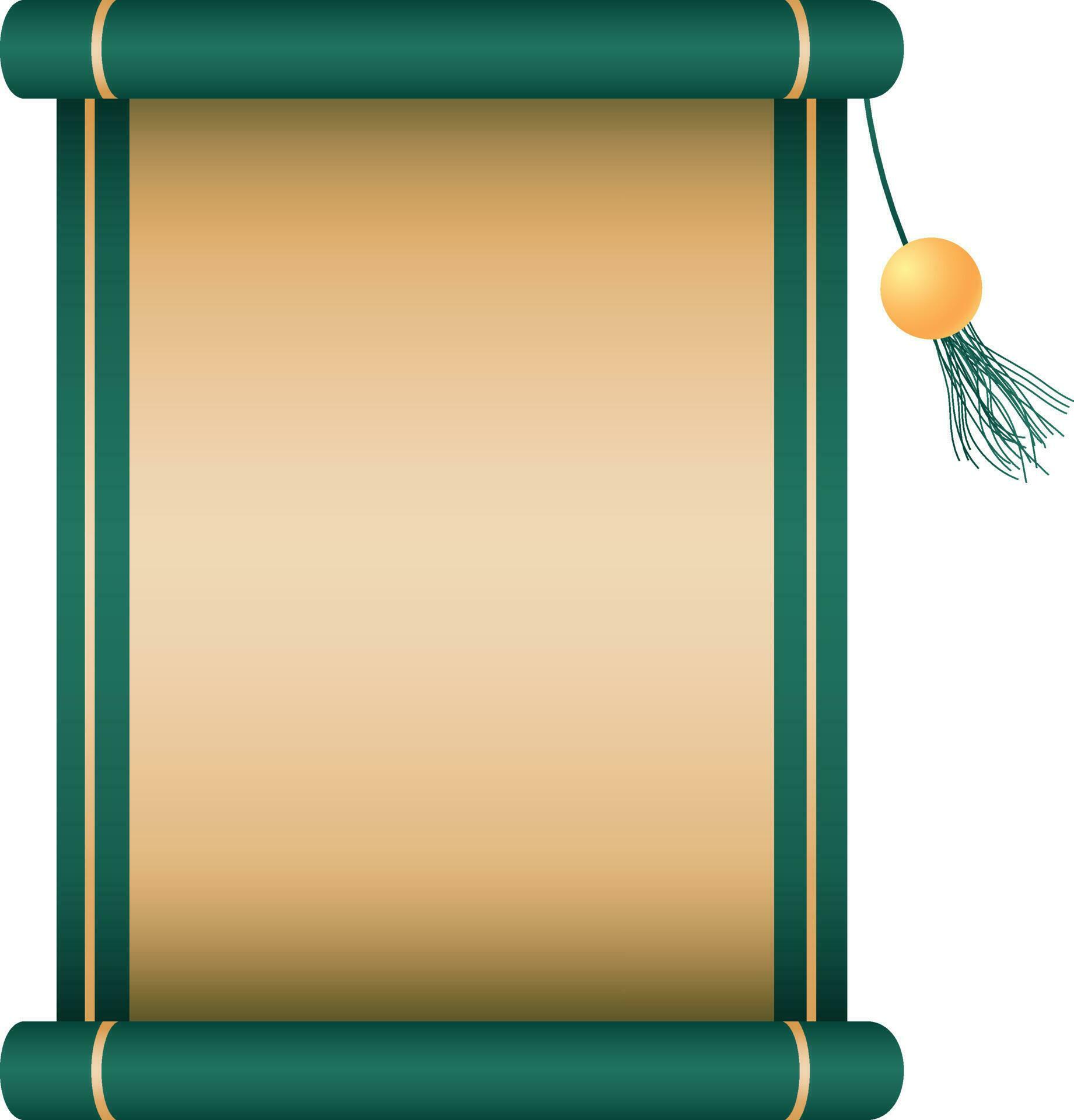 Glossy Empty Vertical Scroll Paper Element In Golden And Teal Color ... Glossy Empty Vertical Scroll Paper Element In Golden And Teal Color ...
