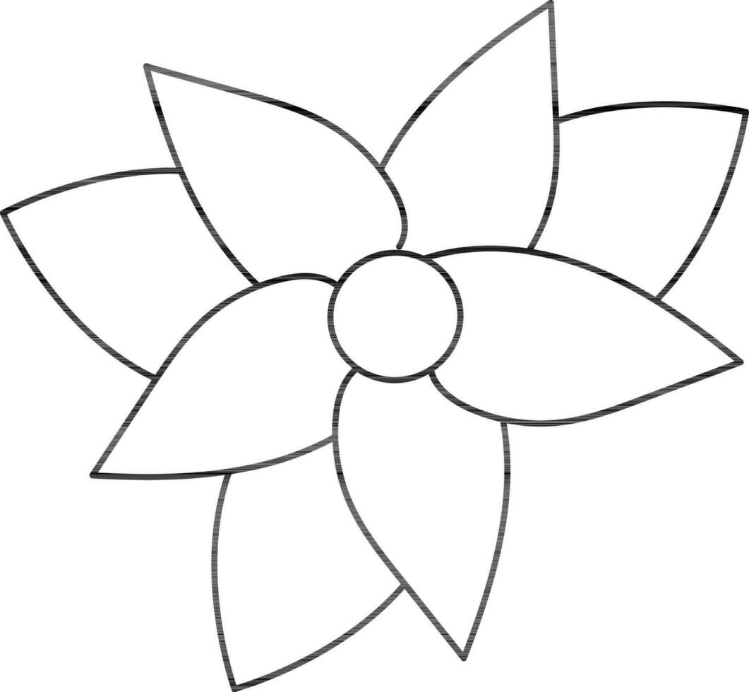 Isolated Flower Icon In Black Line Art. 24461933 Vector Art at Vecteezy