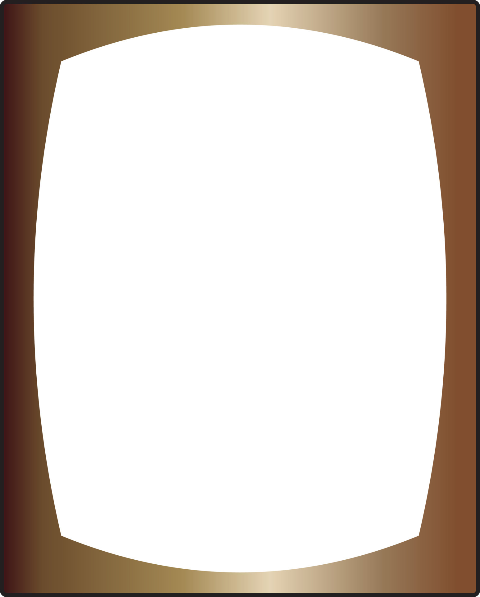 Empty Rectangle Frame Bronze Icon In Flat Style. 24462160 Vector Art at Vecteezy