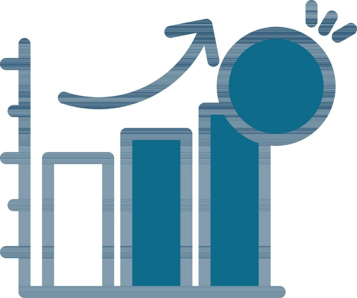 Financial Growth Graph Icon In Blue And White Color. 24463343 Vector ... Financial Growth Graph Icon In Blue And White Color. 24463343 Vector ...