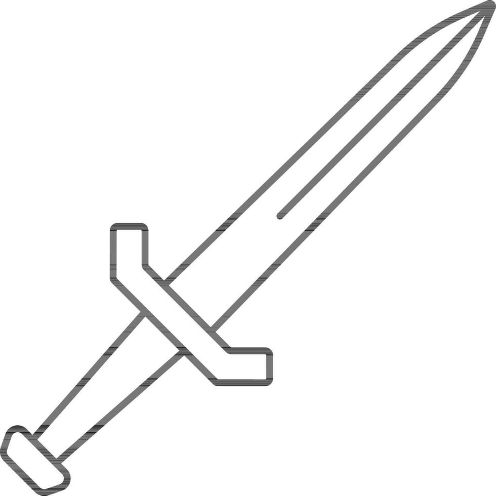 Black Outline Dagger Icon In Flat Style 24464187 Vector Art At Vecteezy