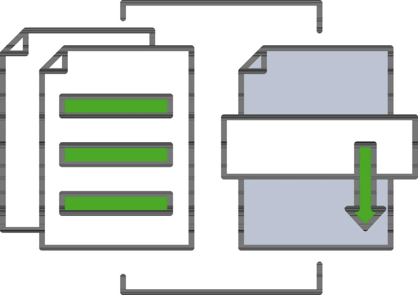 File Convert Pdf Colorful Icon In Flat Style. 24464358 Vector Art at ...