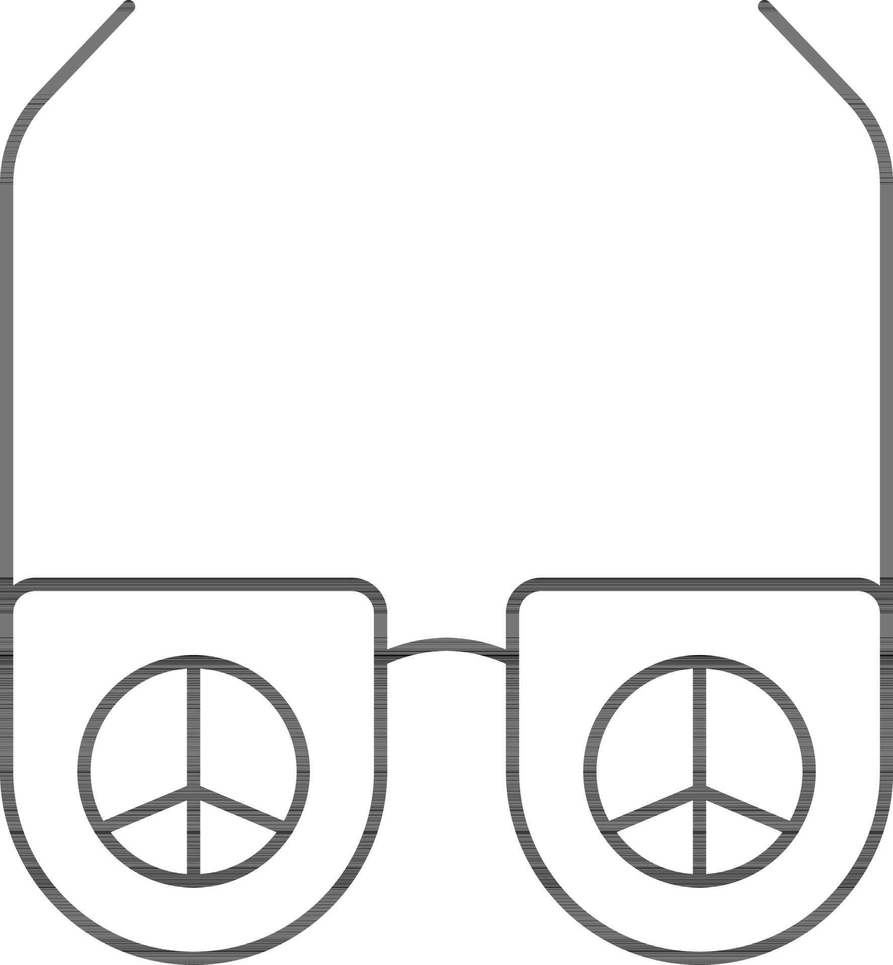 Peace Or Hippie Glasses Icon In Black Outline 24465181 Vector Art At Vecteezy