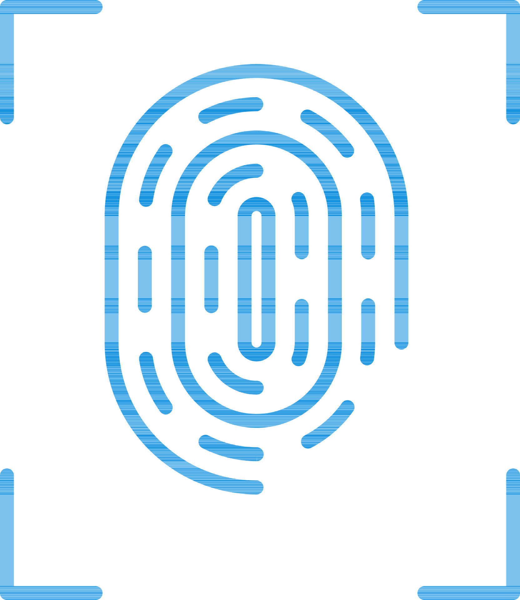Fingerprint Icon In Blue And White Color. 24465778 Vector Art at Vecteezy