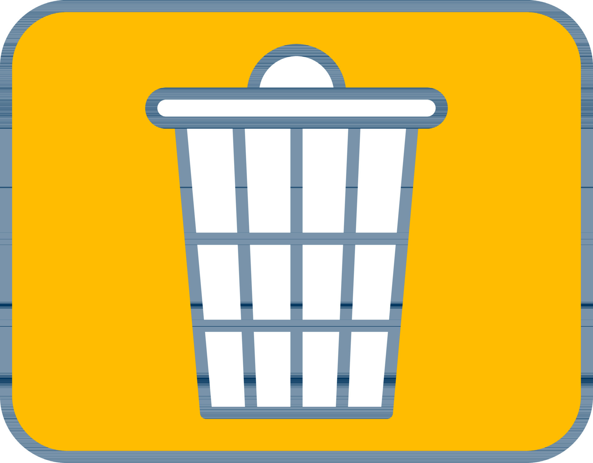 Delete Button Icon Or Symbol In Yellow And White Color. 24465801 Vector ...