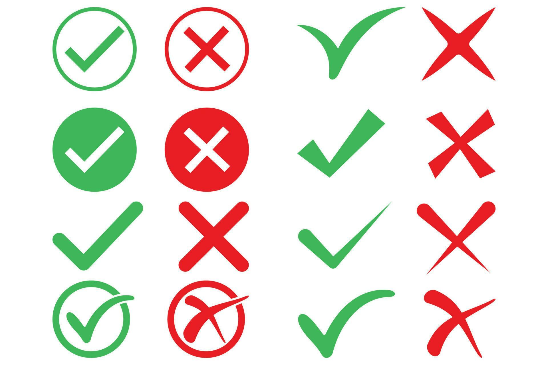 Yes or No Marking symbol vector 24467972 Vector Art at Vecteezy Yes or No Marking symbol vector 24467972 Vector Art at Vecteezy