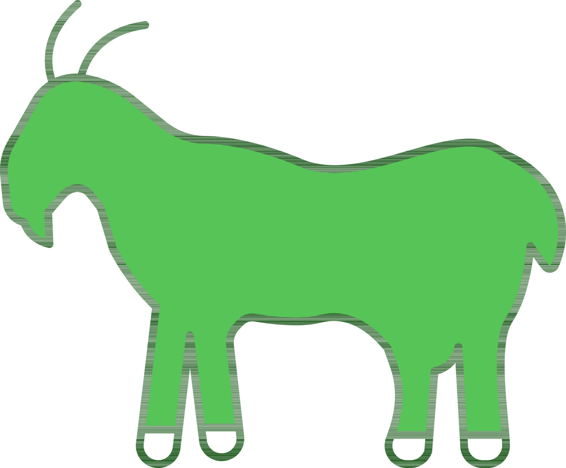 Goat Icon In Green And White Color. 24468760 Vector Art at Vecteezy