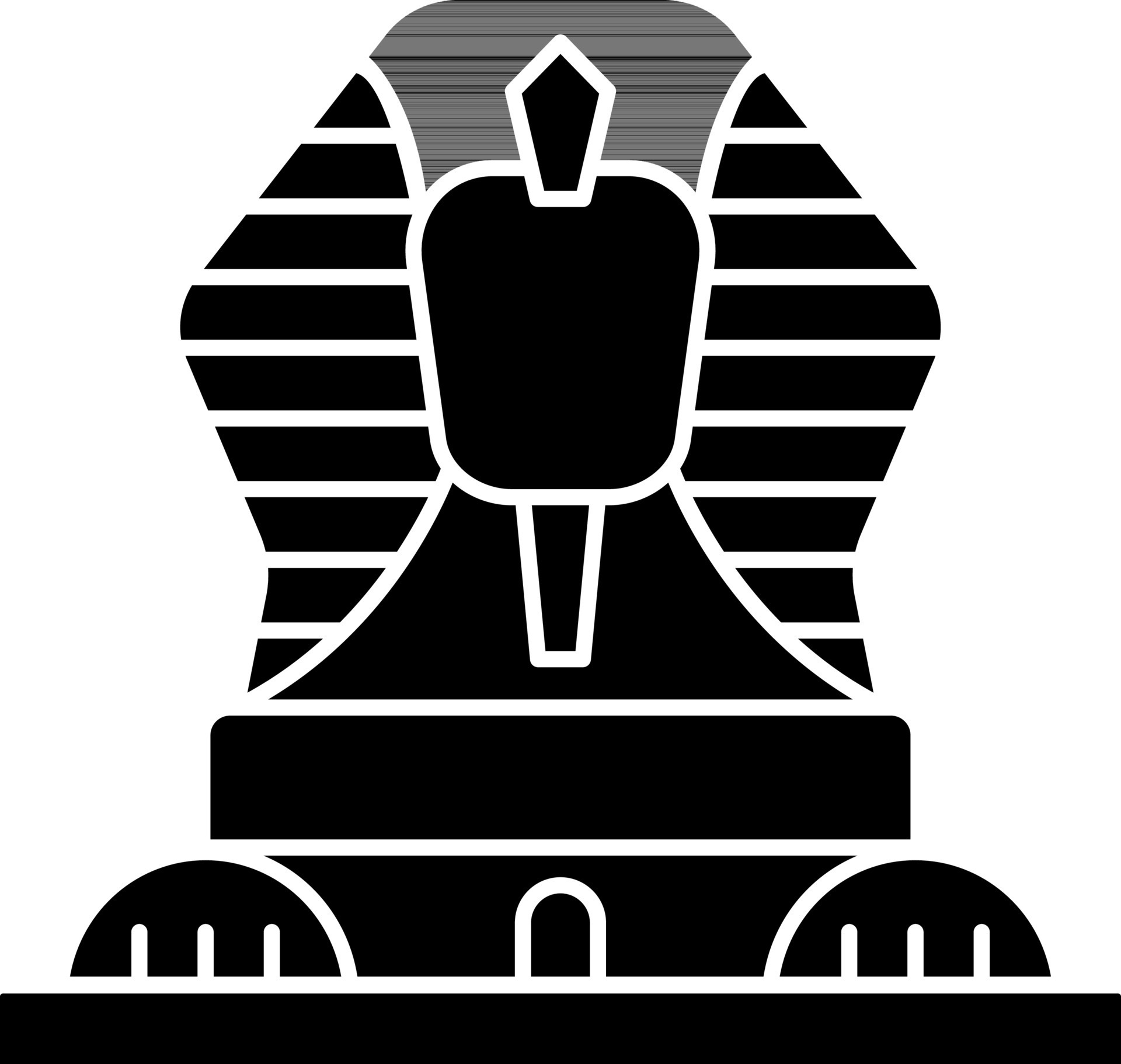 black and white illustration of sphinx icon. 24471304 Vector Art at ...