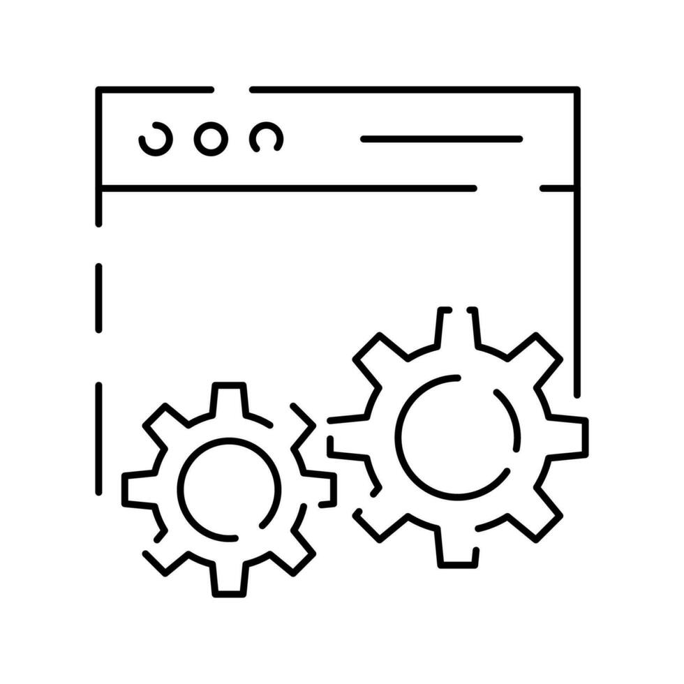 Coding And Programming Line Icon Dev Thin Line Icon For Development Web Or Ui Computer