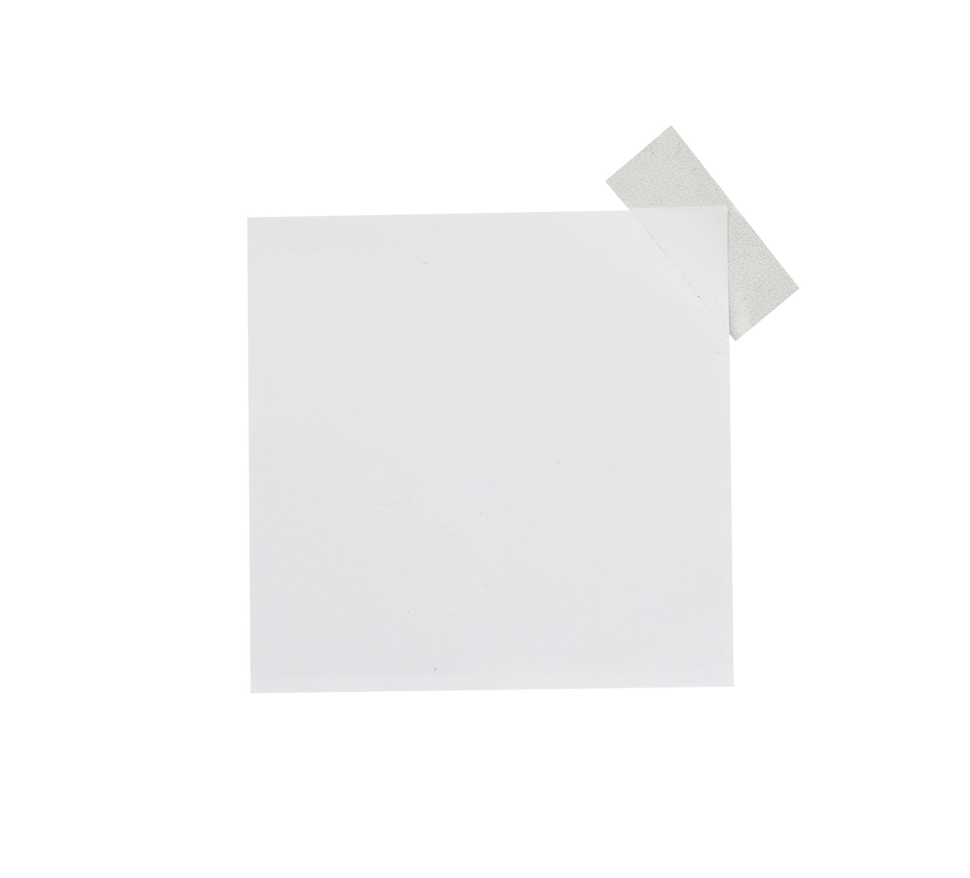 Square white note paper with transparent tape isolated 24477995 PNG