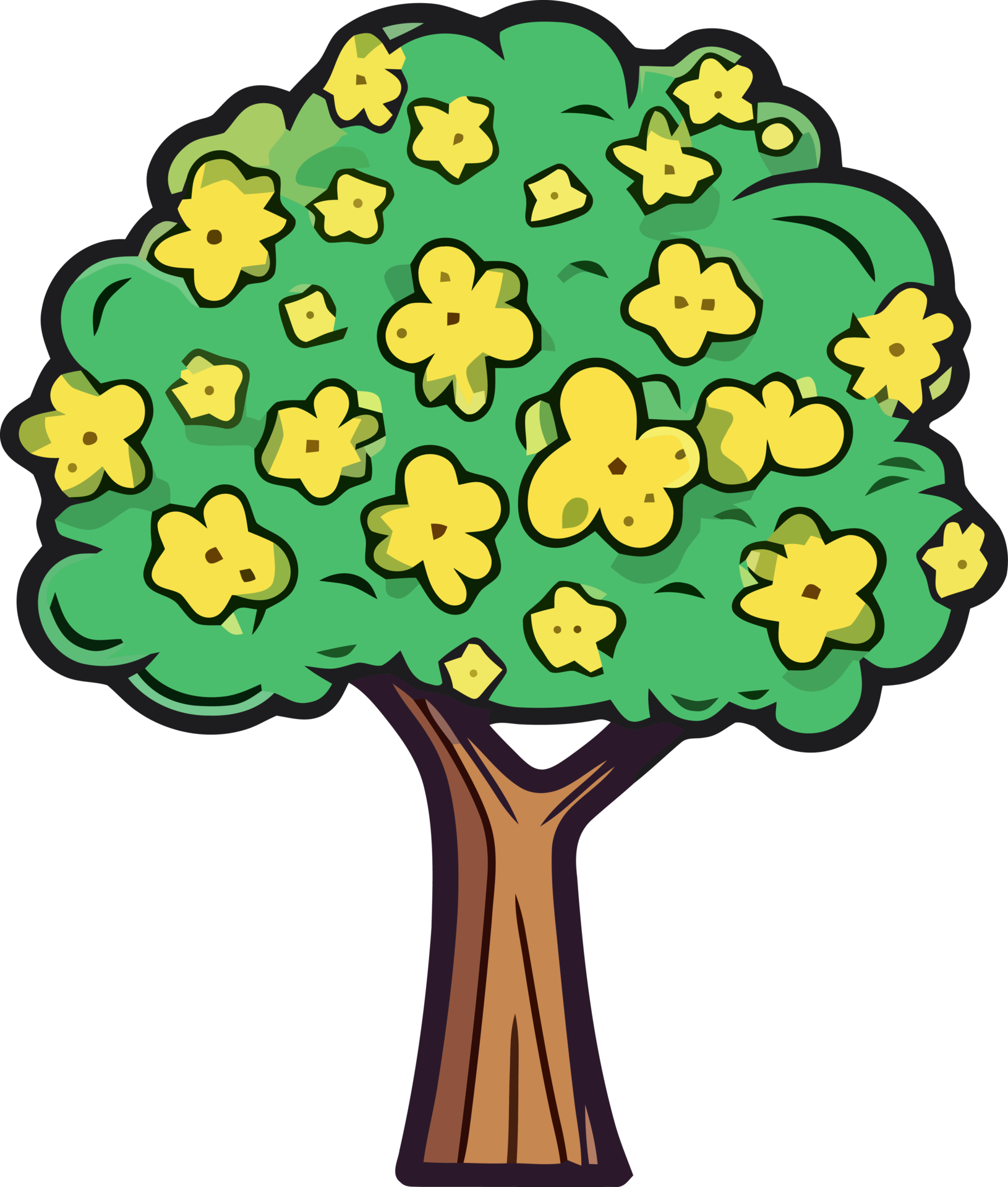 Stunning Green Spring Tree Illustration 24478191 PNG