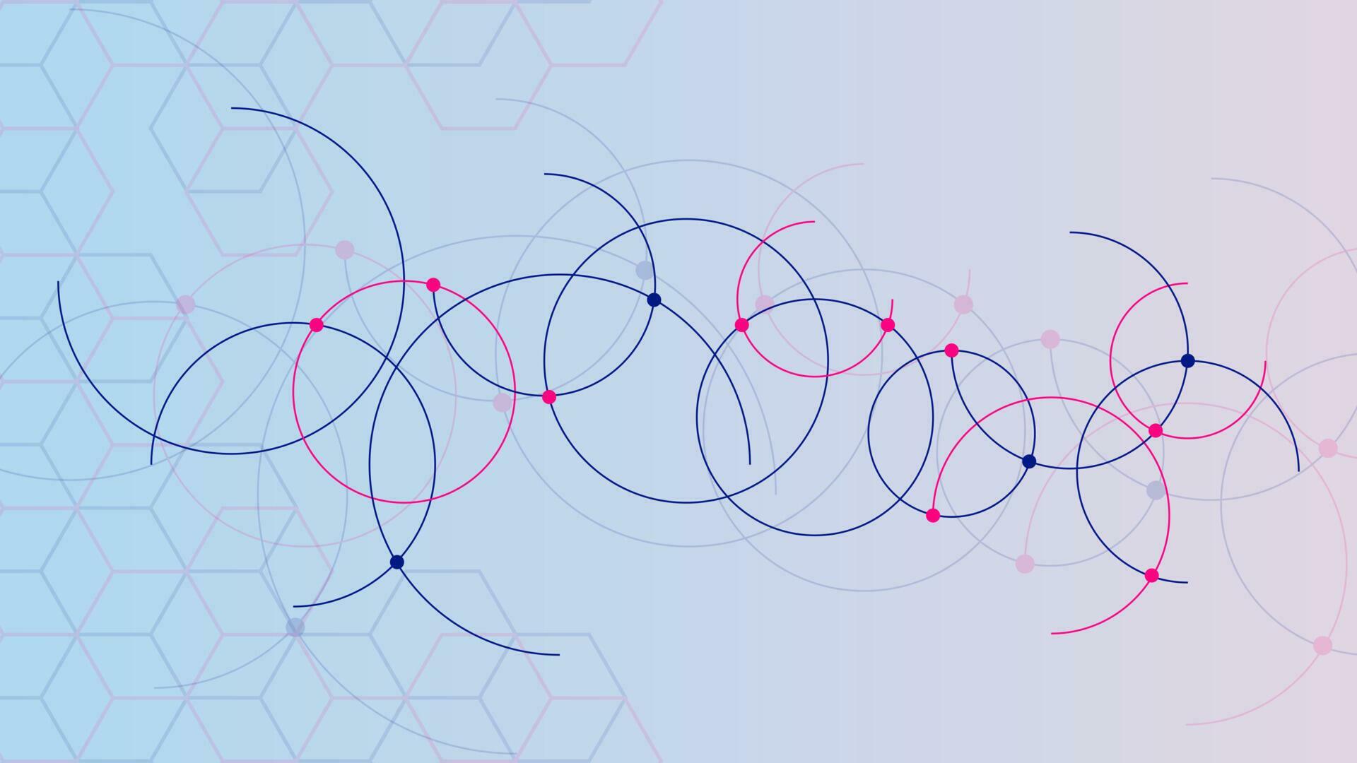 Network Connection Technology Concept Abstract Geometric With Colorful