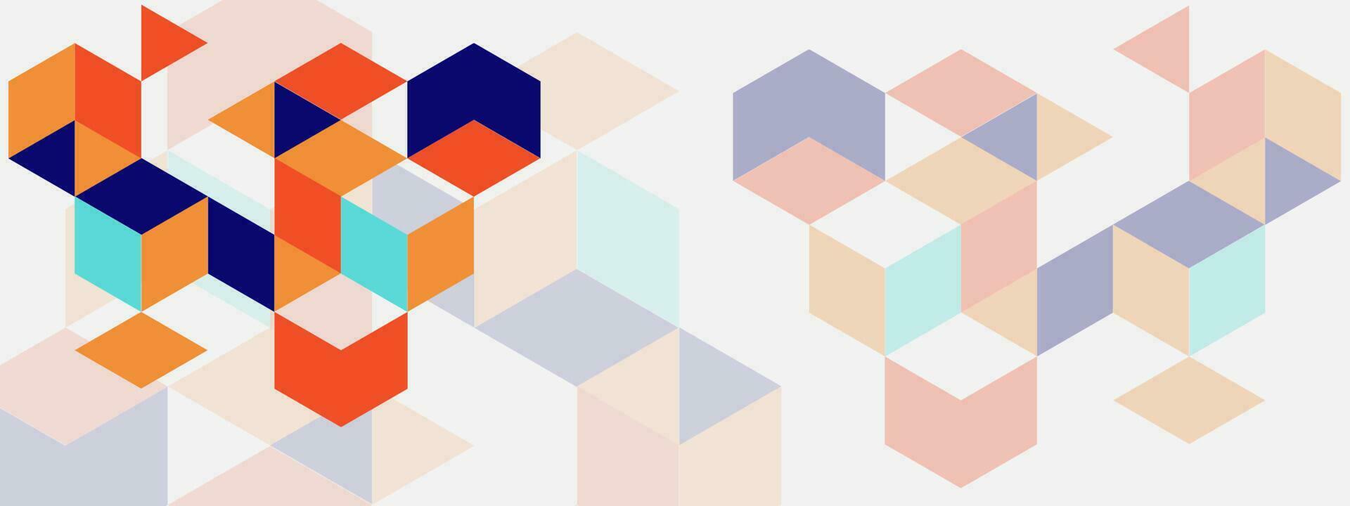 Modern design, creative idea concept with colorful shapes background. Abstract geometric element ...