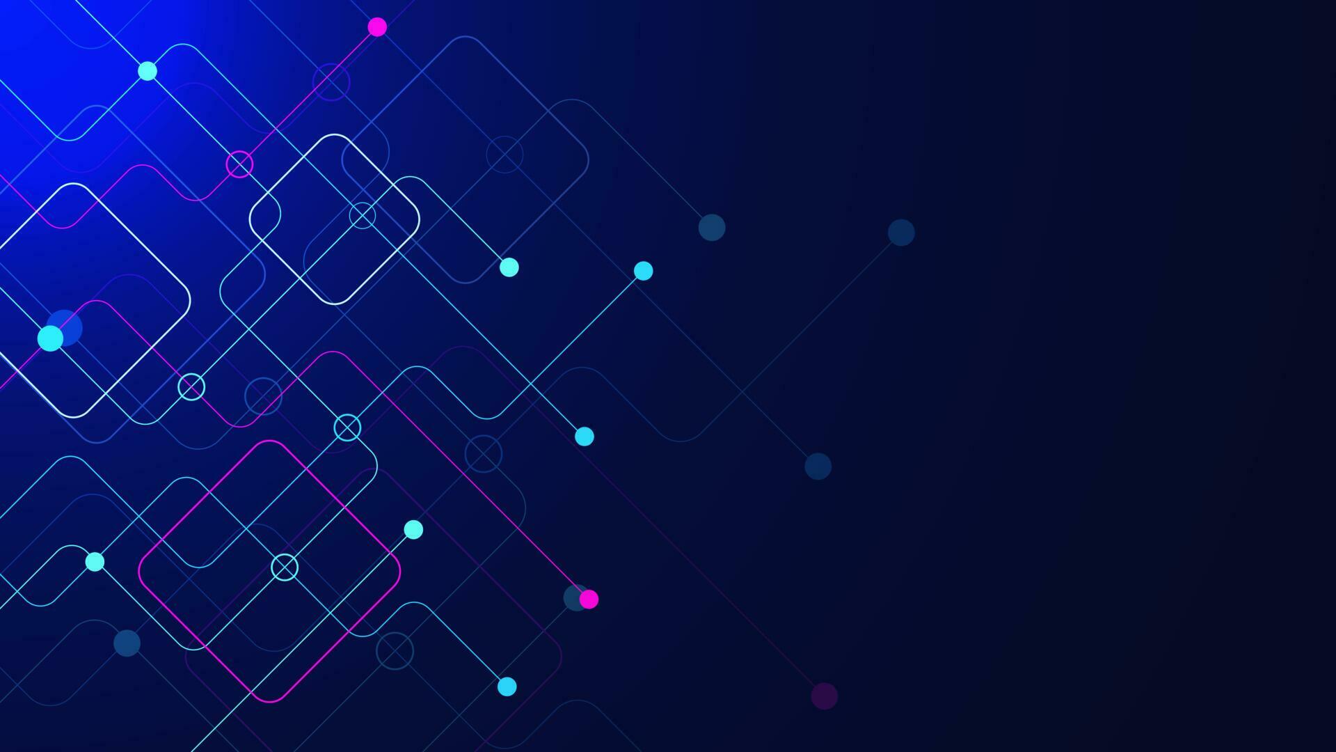 Abstract Digital Geometric Digital Connecting Dots And Lines Big Data Visualization Network