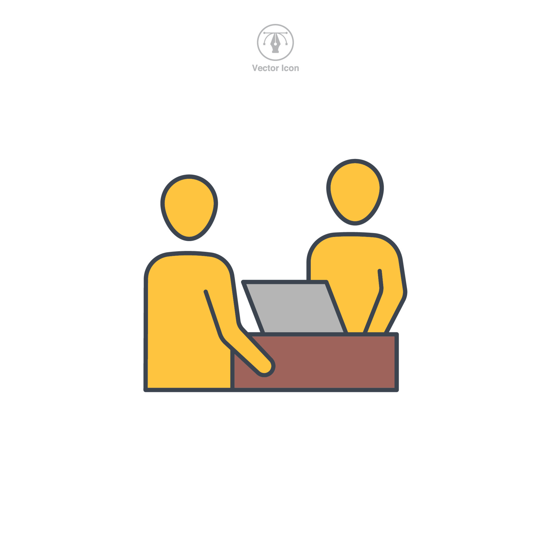 Interview icon symbol template for graphic and web design collection ...