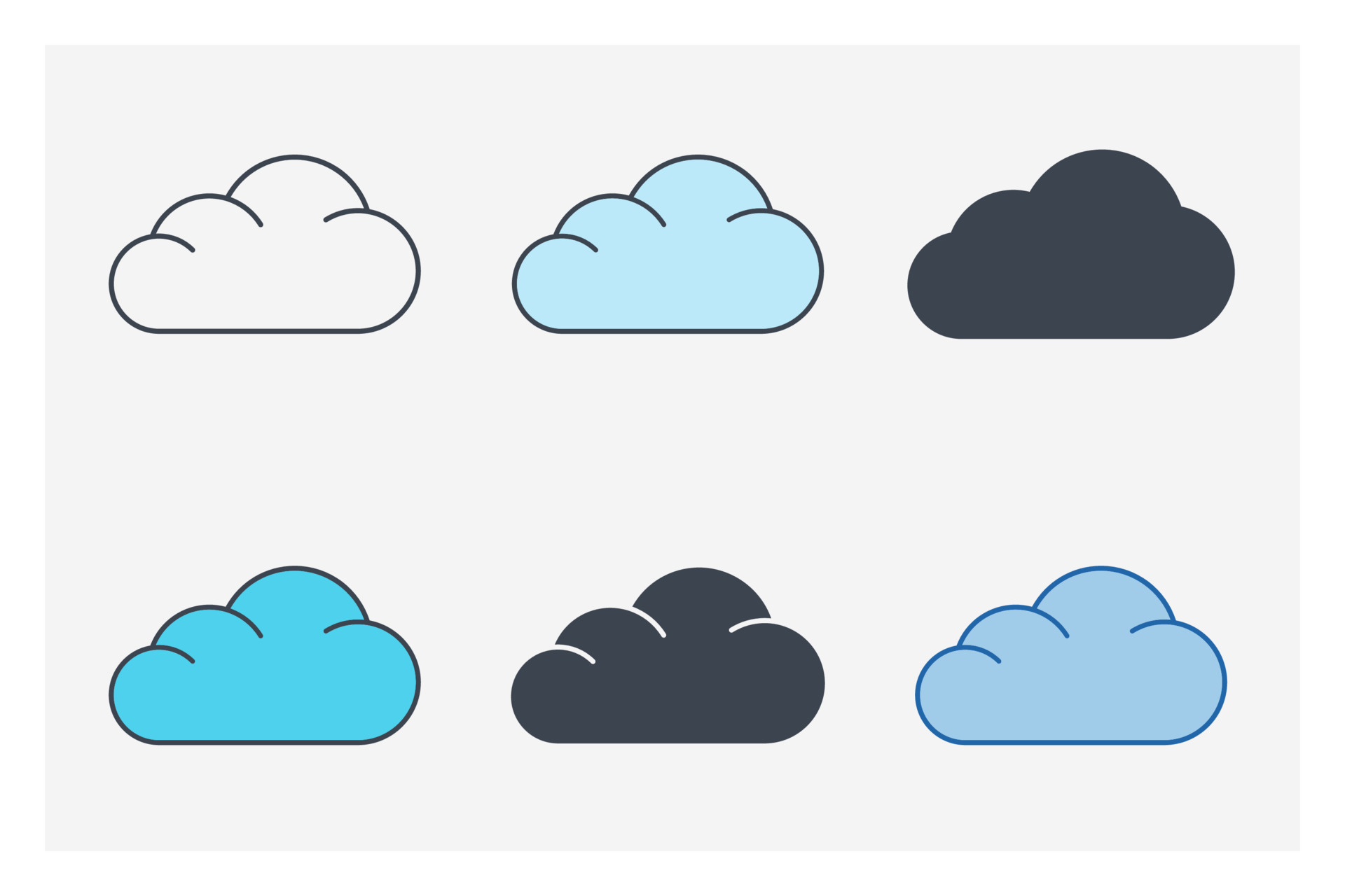 Cloud icon symbol template for graphic and web design collection logo ...