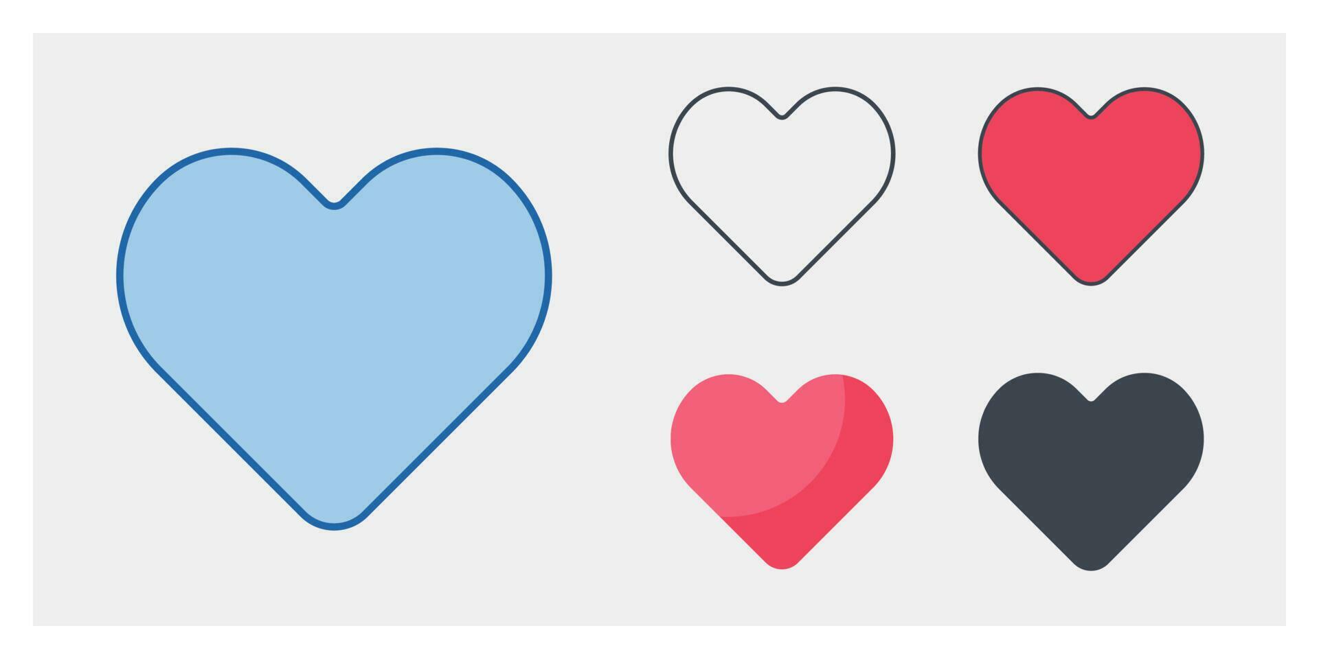 Heart icon symbol template for graphic and web design collection logo ...