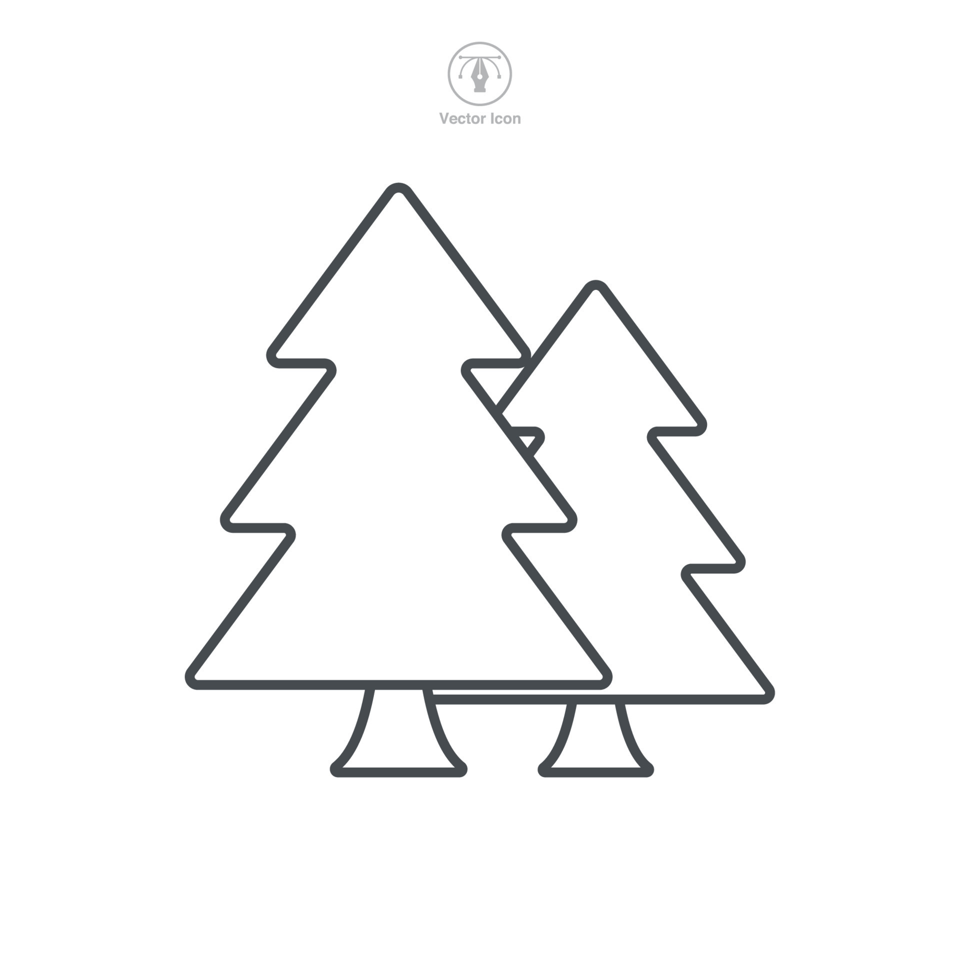 Tree Icon symbol template for graphic and web design collection logo ...