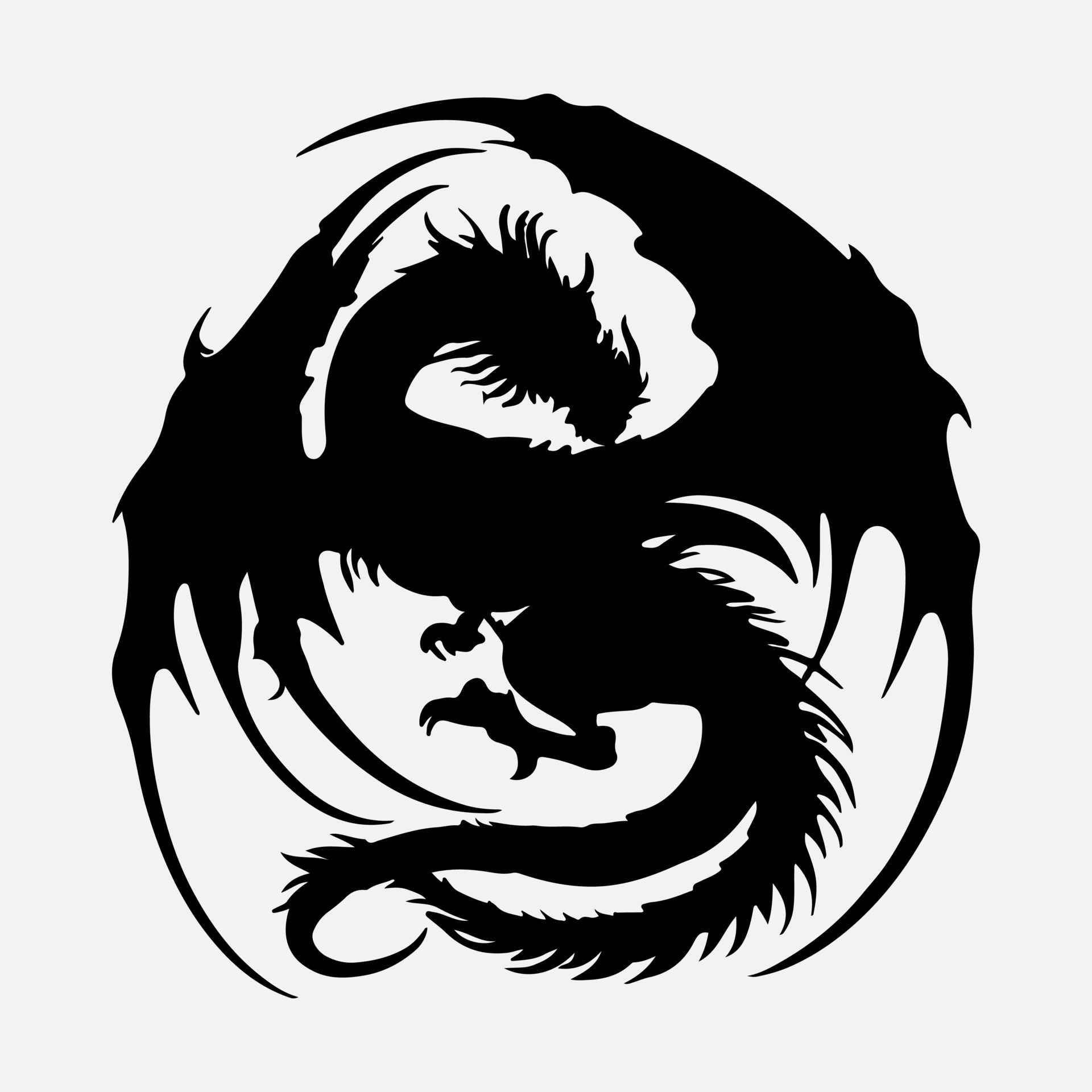 black dragon vector silhouette 24479948 Vector Art at Vecteezy