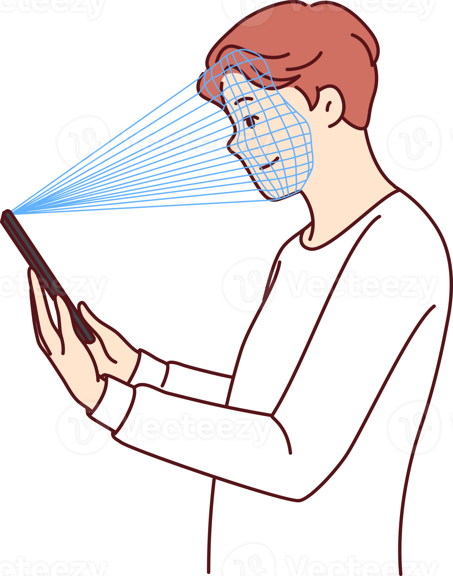 Man Uses Facial Recognition Feature On Phone To Pass Verification And Gain Access To App