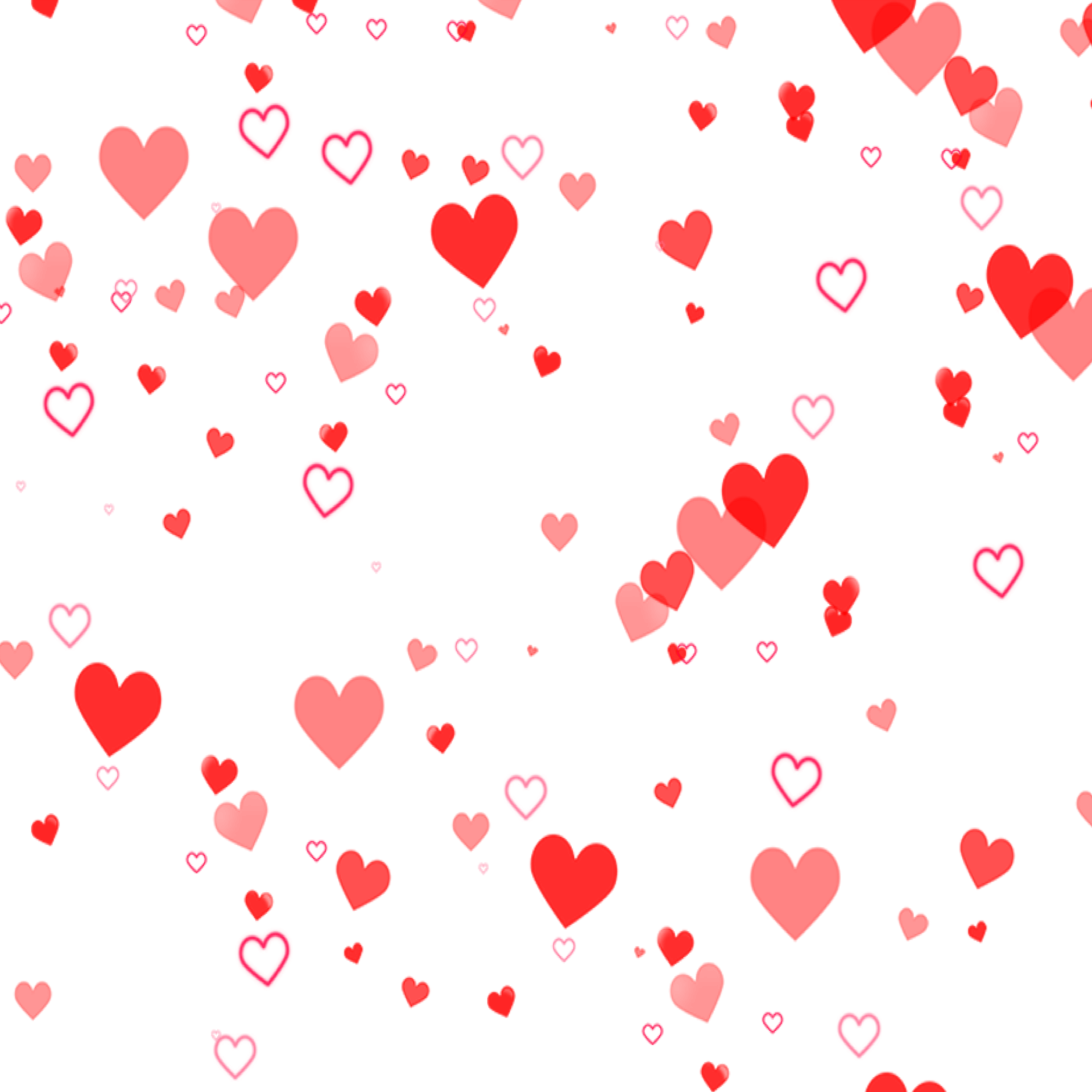 Red Floating Hearts Background 24483906 Png