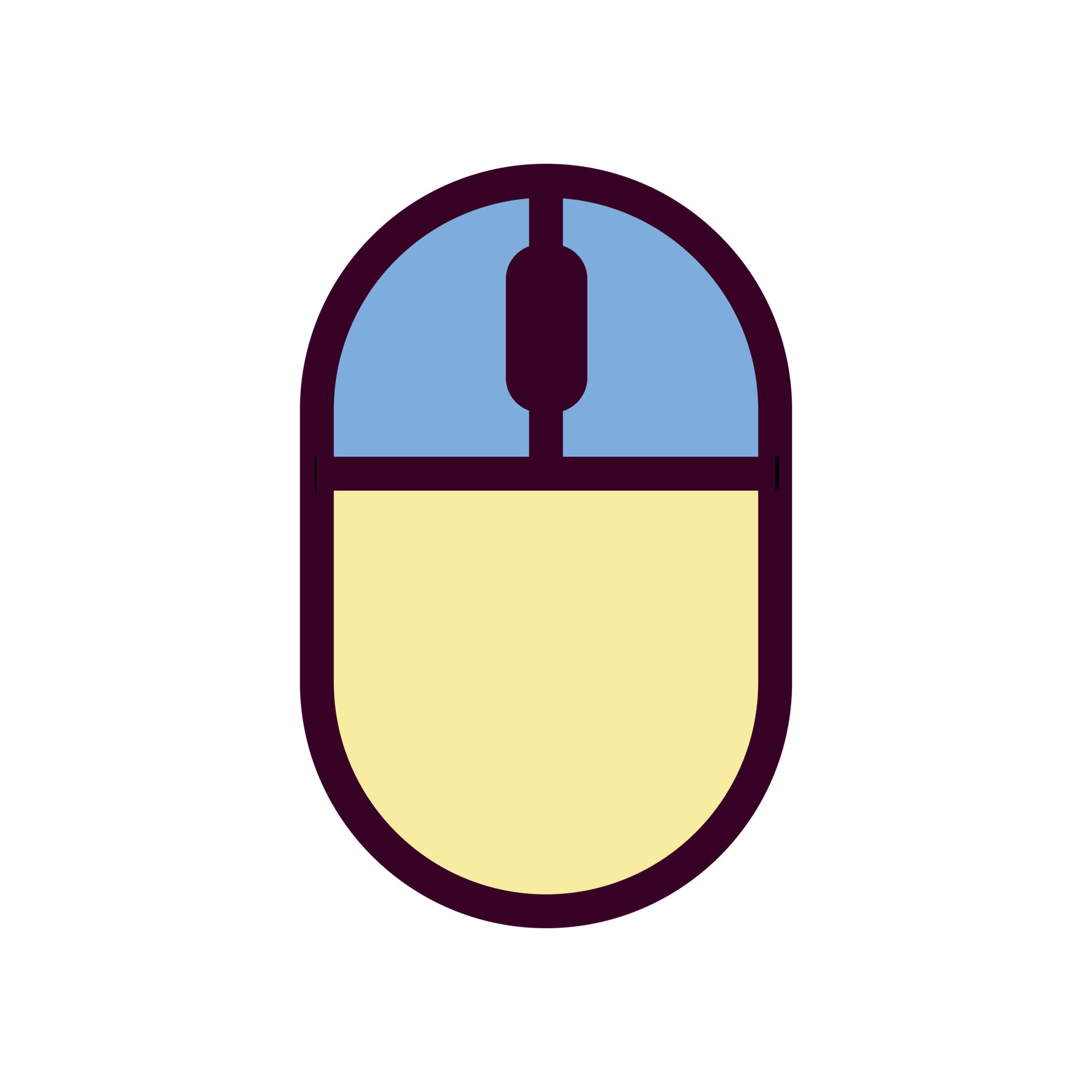 Computer Mouse Icon Vector Illustration Computer Mouse Lineal Color