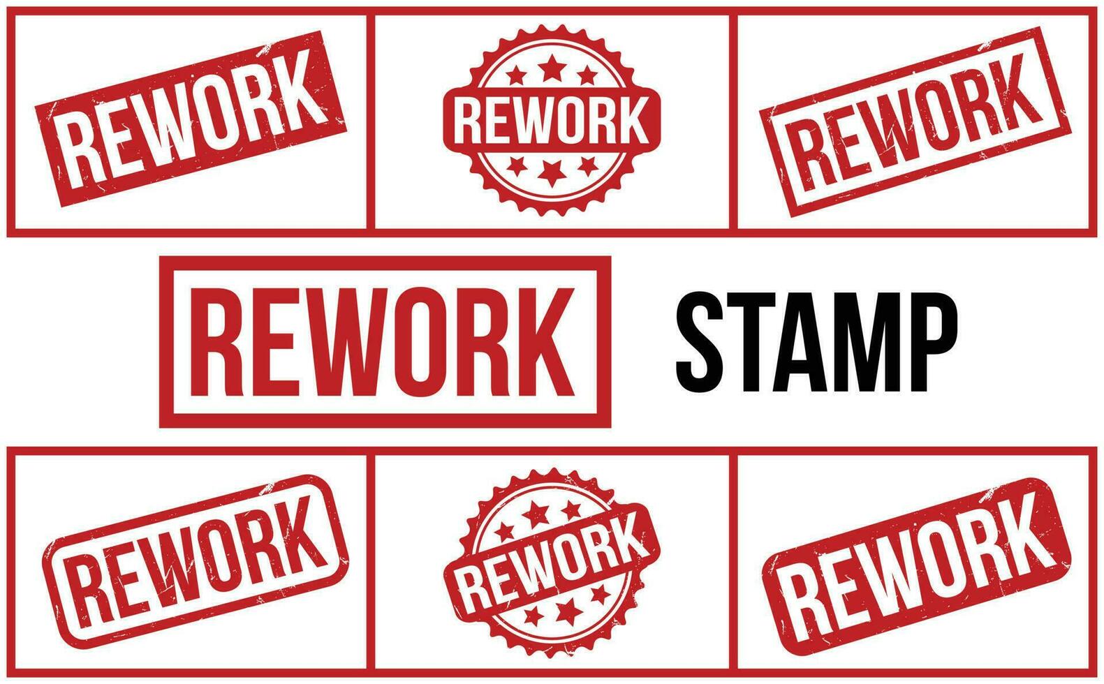 Rework rubber grunge stamp set vector 24484264 Vector Art at Vecteezy Rework rubber grunge stamp set vector 24484264 Vector Art at Vecteezy