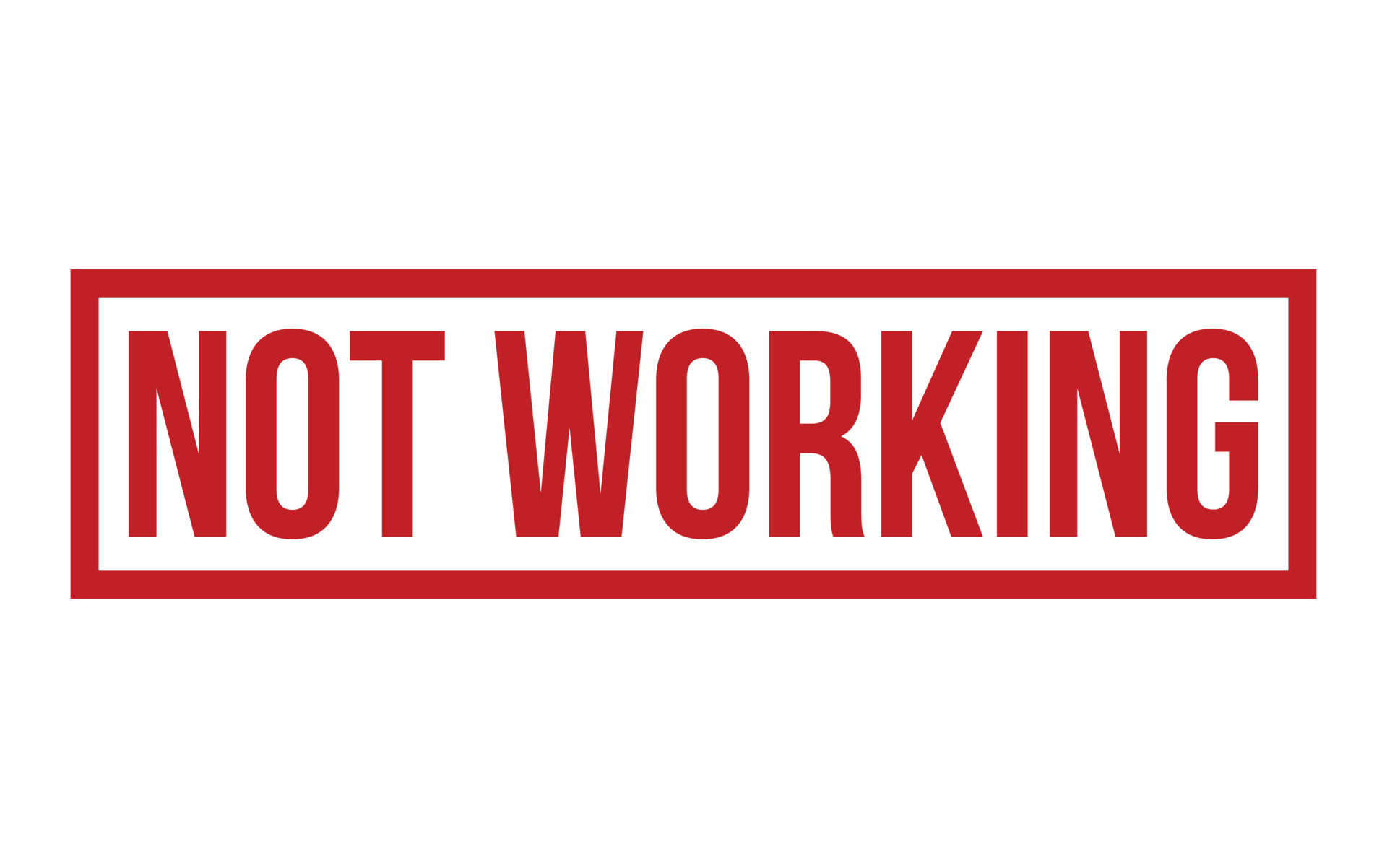 Not Working Rubber Stamp Seal Vector 24484907 Vector Art at Vecteezy