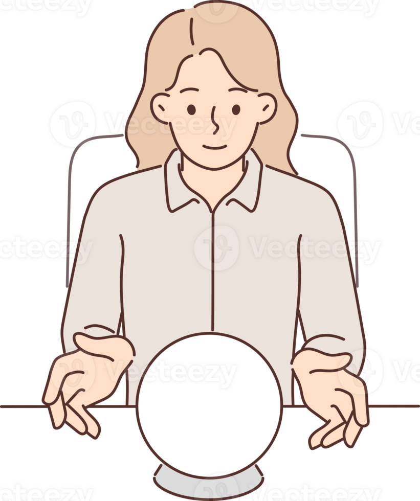 Woman Uses Crystal Ball To Predict Future During Seance And Provide
