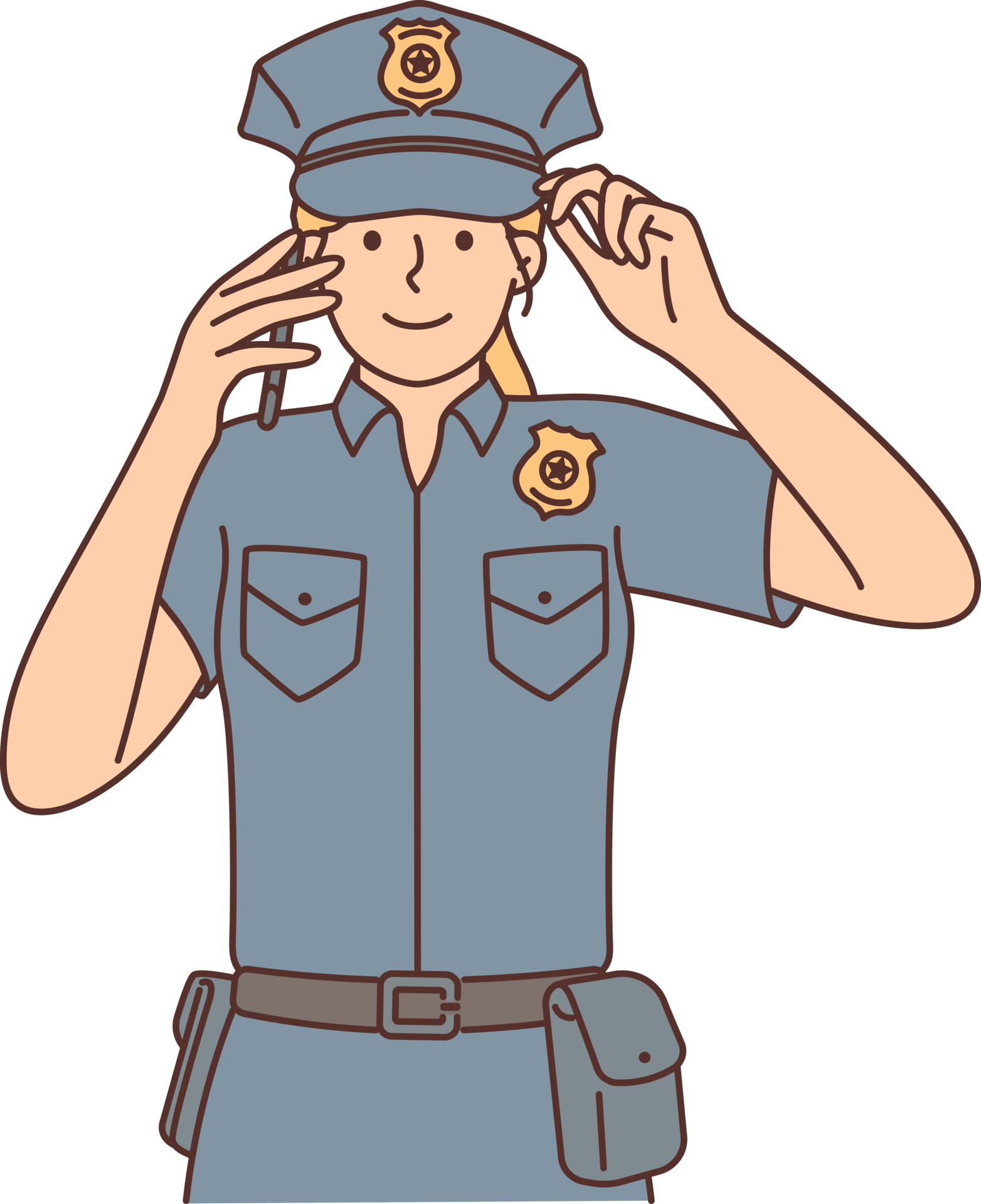 Woman police officer with phone makes call to colleagues reporting ... Woman police officer with phone makes call to colleagues reporting ...