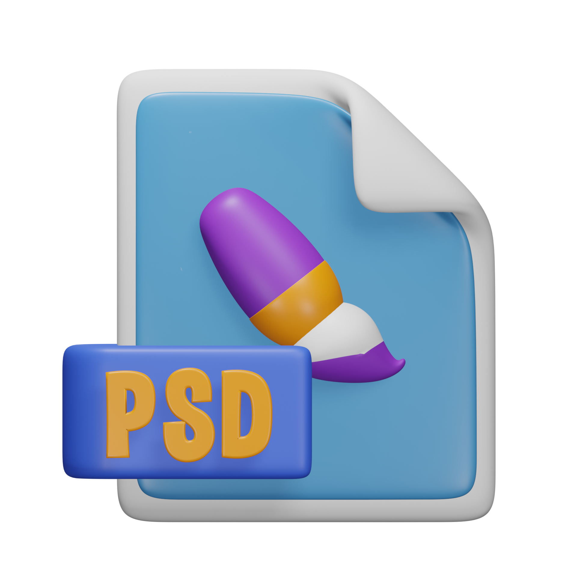 Psd File 3d Render Cute Icon Illustration Folder File Format 24485779 Png