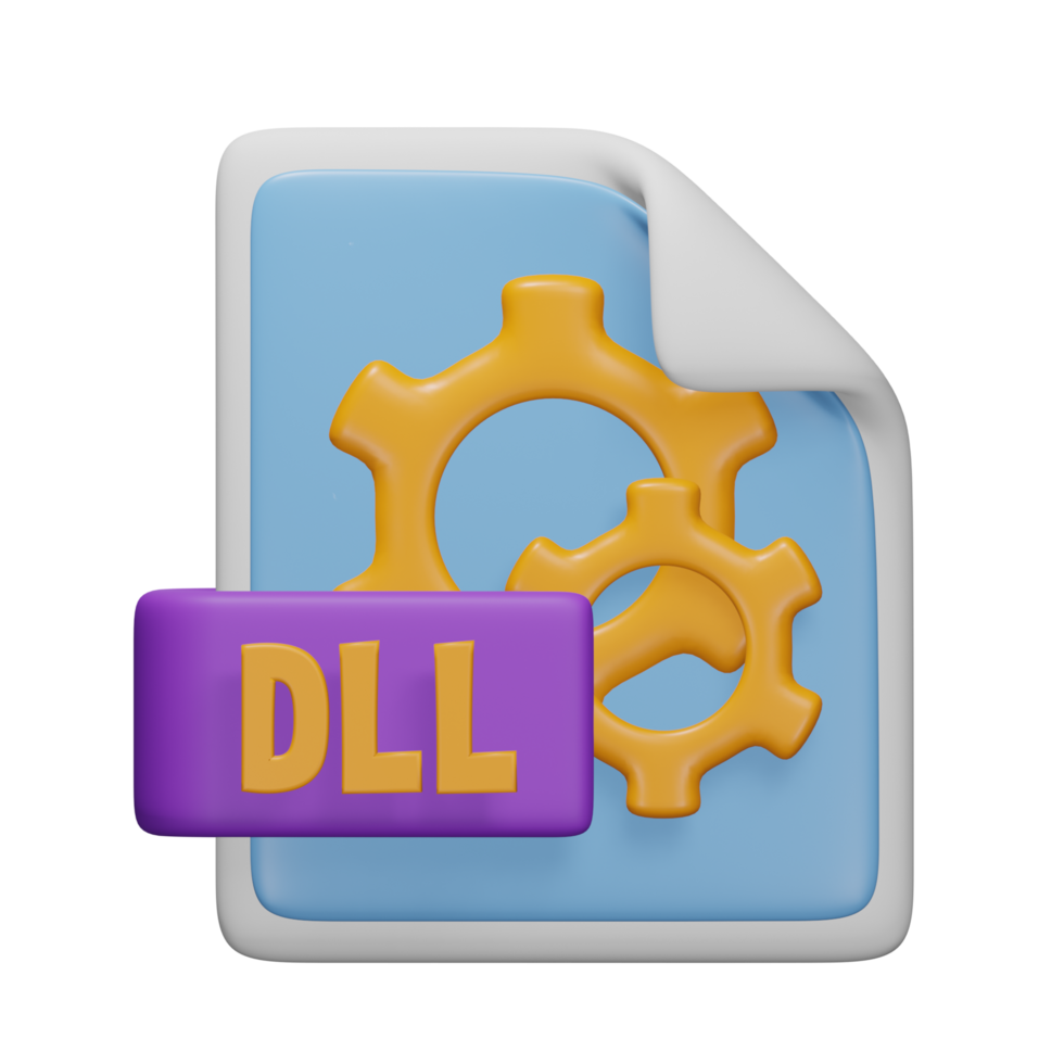 DLL file 3d render cute icon illustration folder file format 24485782 PNG